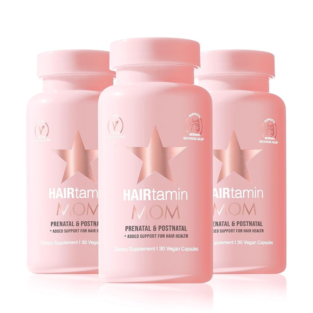 Free Shipping! HAIRtamin MOM Vegan Prenatal & Postnatal Multivitamin ...