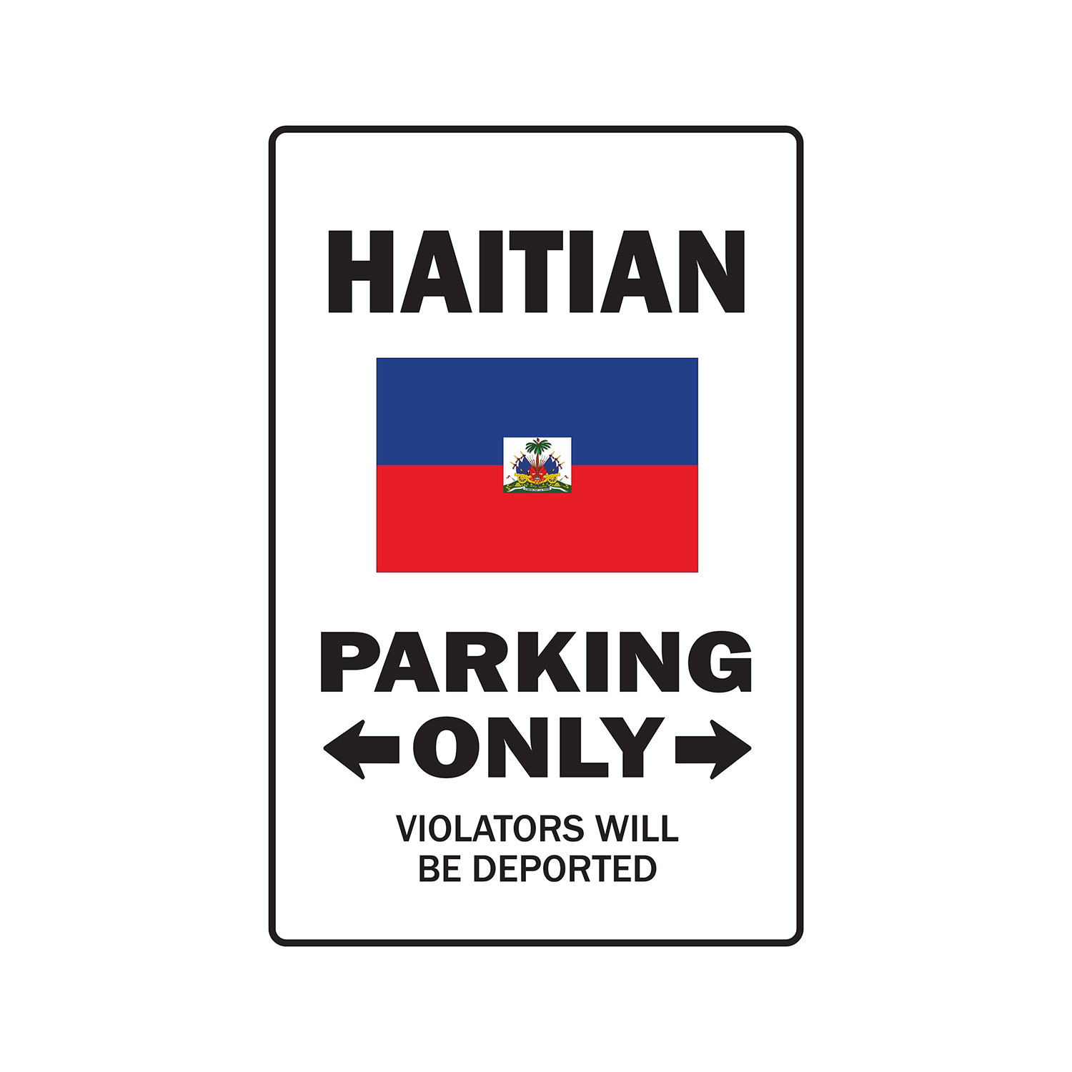 HAITIAN Parking Aluminum Sign haiti caribbean island vacation resort ...
