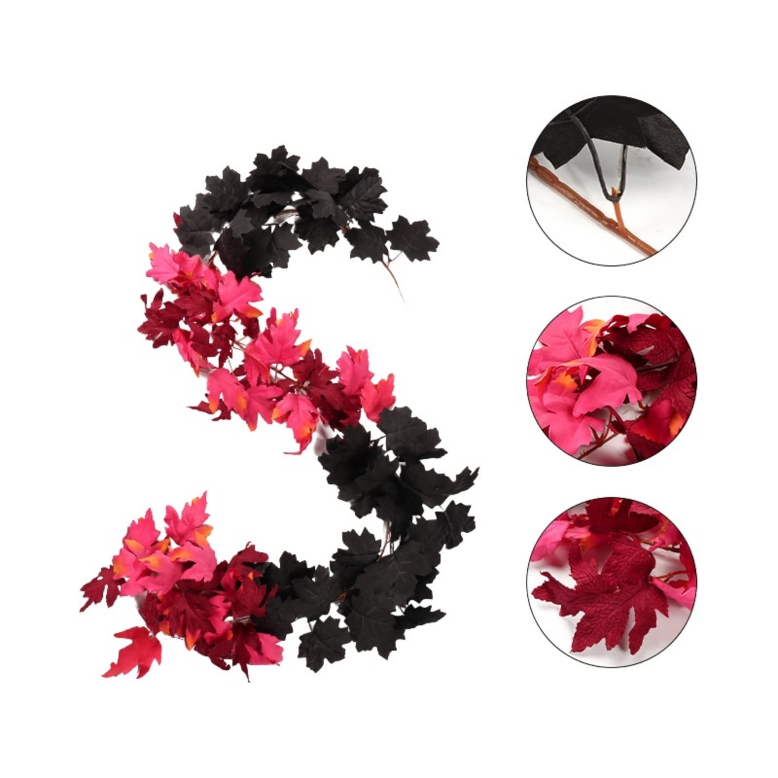 HAITIANS Autumn Maple Leaf Wreath Vine Decoration, 9.8-Foot Artificial ...