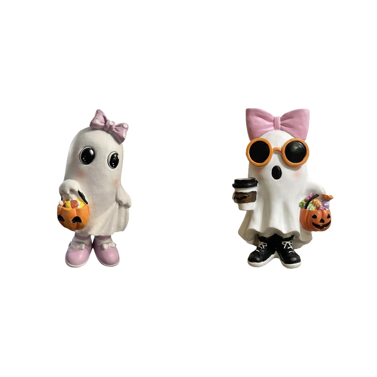 HAITIANS Spooky Cute Ghost Girl,Figurine Resin Halloween Ghost Statue ...
