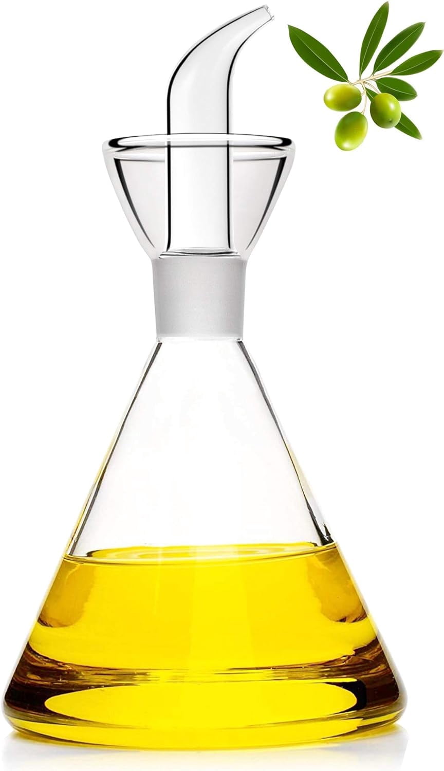 HAIZEEN 16 oz / 480 ml Glass All-Purpose Cruet, Glass Oil Decanter and ...