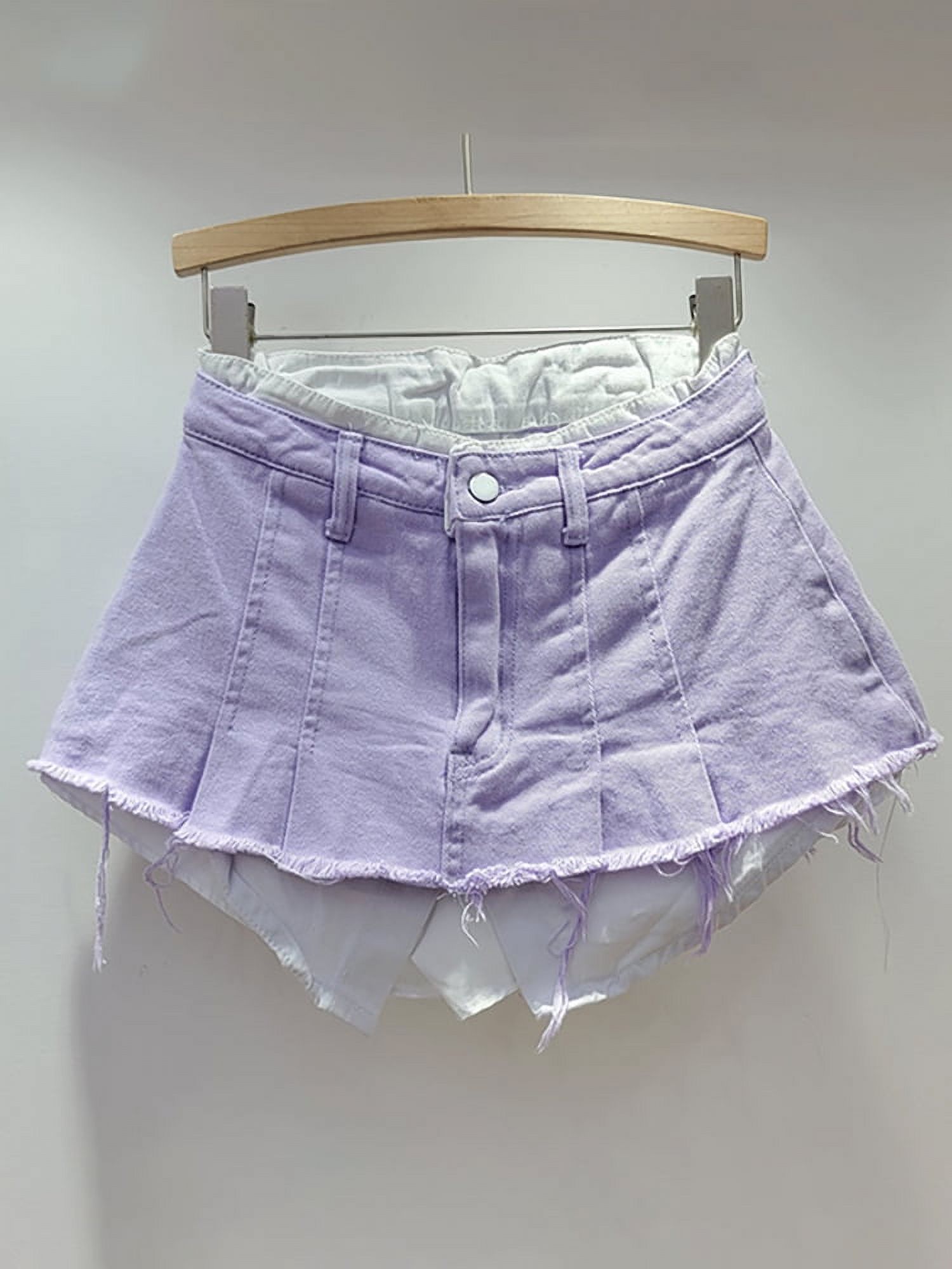 HAIZHE-Falda vaquera plisada de cintura alta para mujer, minifalda ...