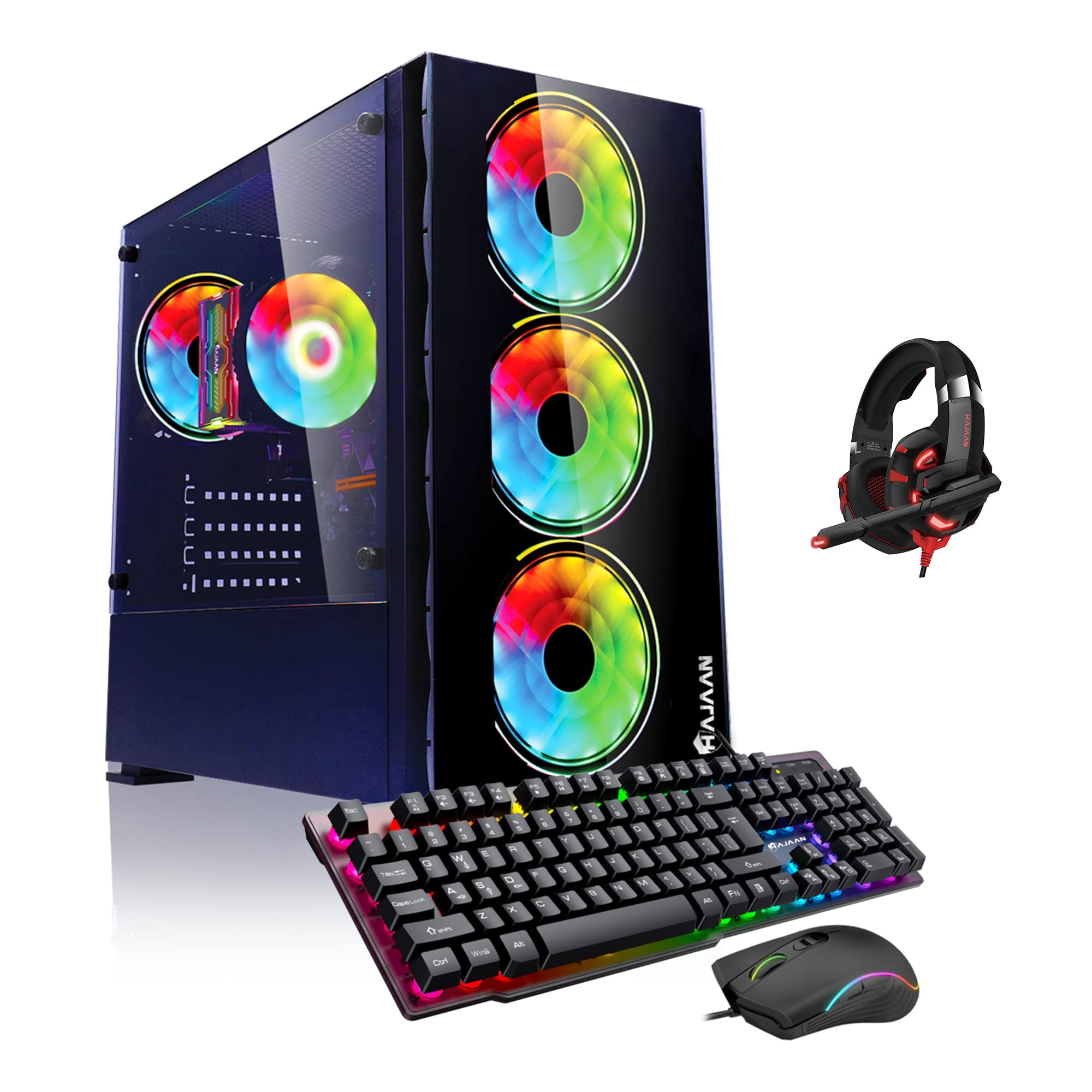 HAJAAN Breeze Gaming Desktop Tower Computer PC - AMD Ryzen 7 5700G 8 ...