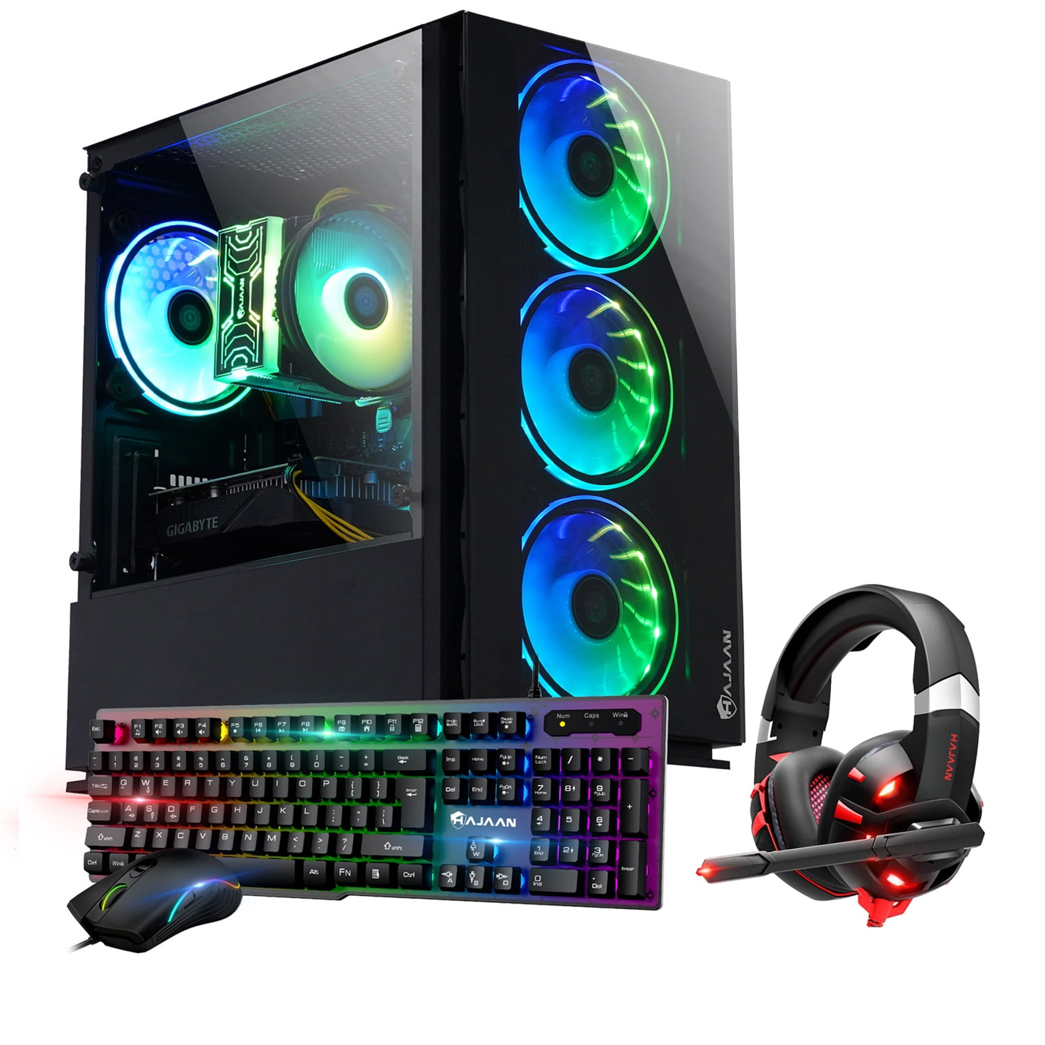 HAJAAN Gaming PC - Intel i7 Quad Core, 16GB RAM, 1TB SSD, GeForce GTX ...