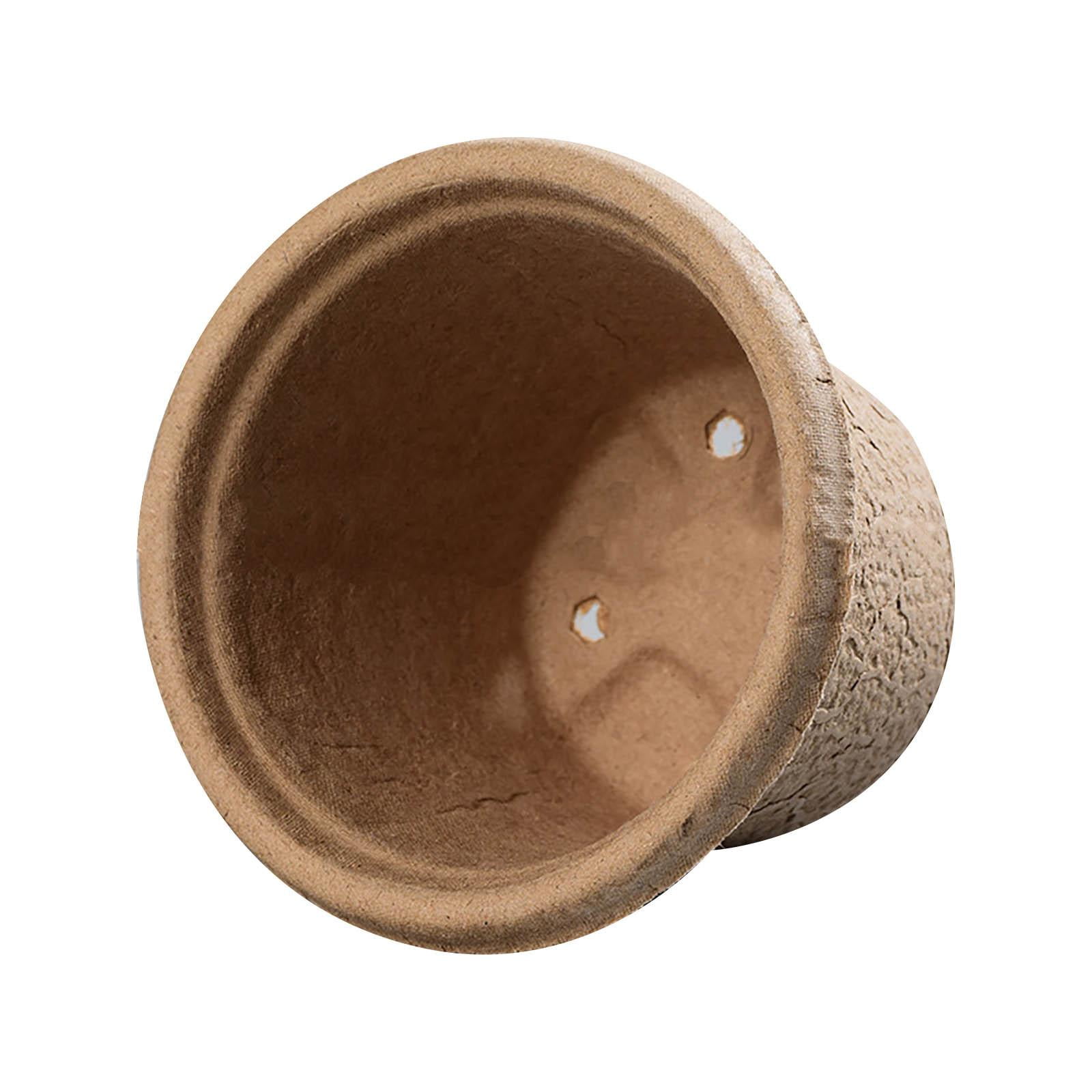 HAJAGP 1 Pack Round Peat Pots, Biodegradable Seedling Pot, Drainage and ...