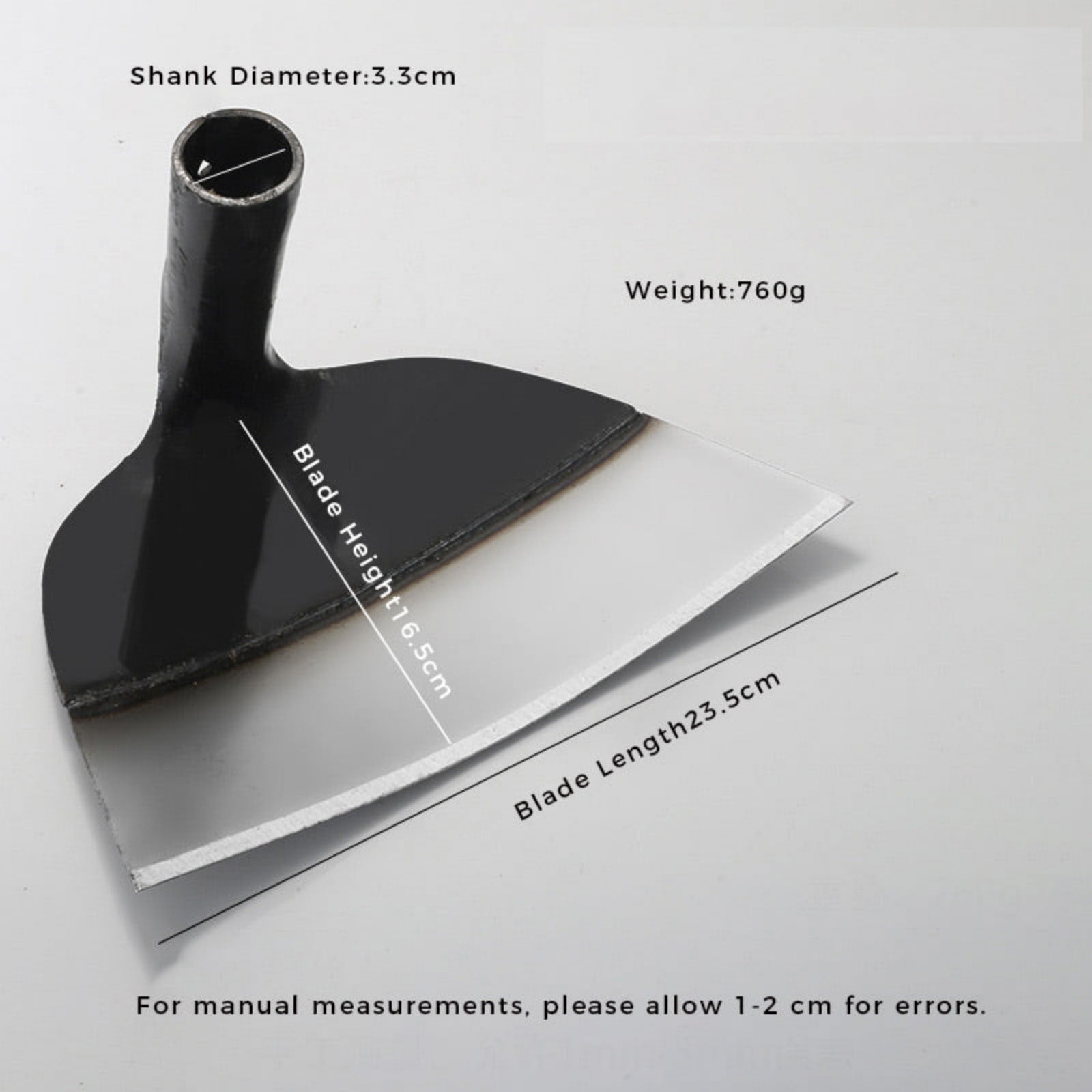 HAJAGP 10in Heavy Duty Steel Weeding Hoe Head, Handheld Stainless Steel ...