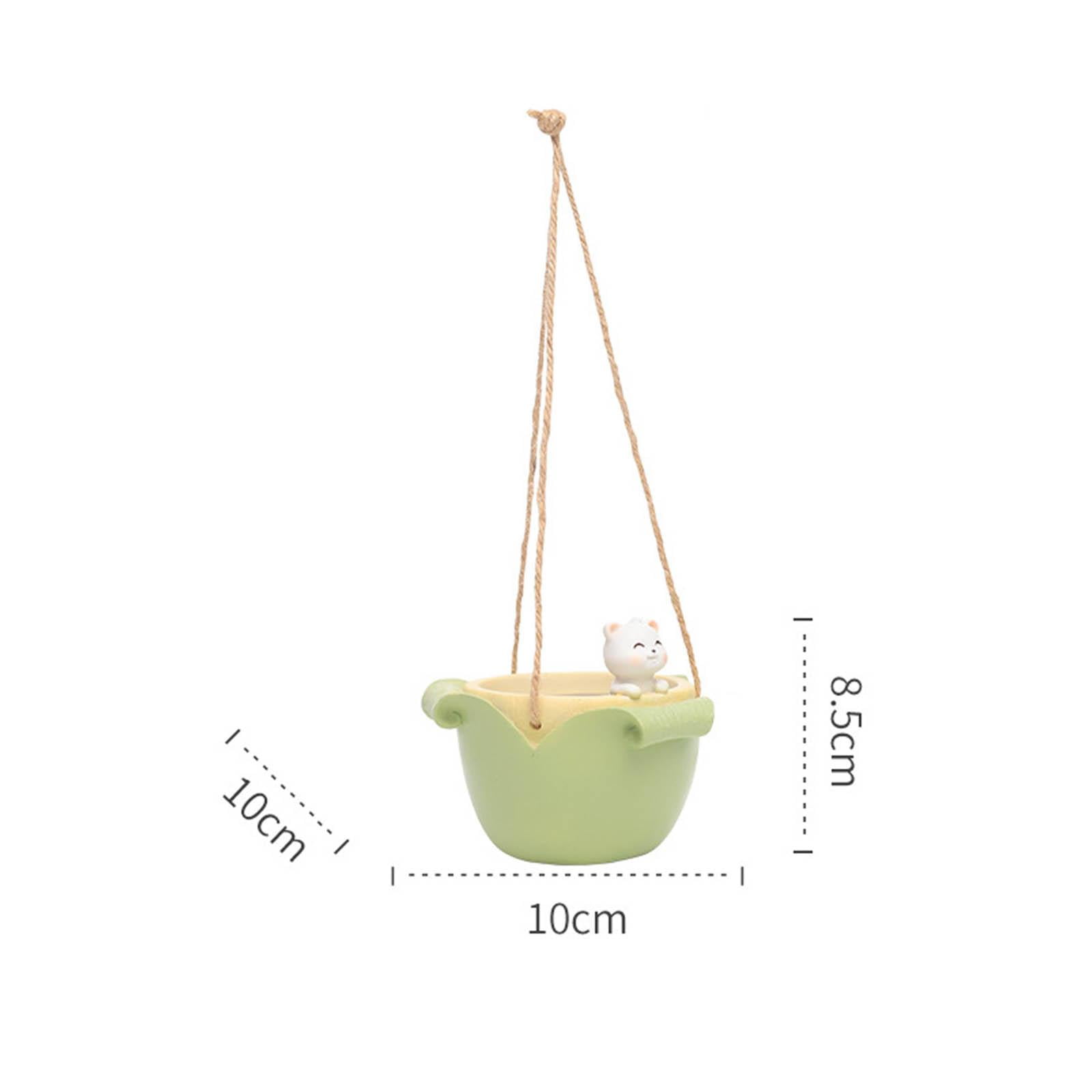 HAJAGP 3.93in Resin Hanging Basket Planters, Cute Corn Shape Flower Pot ...