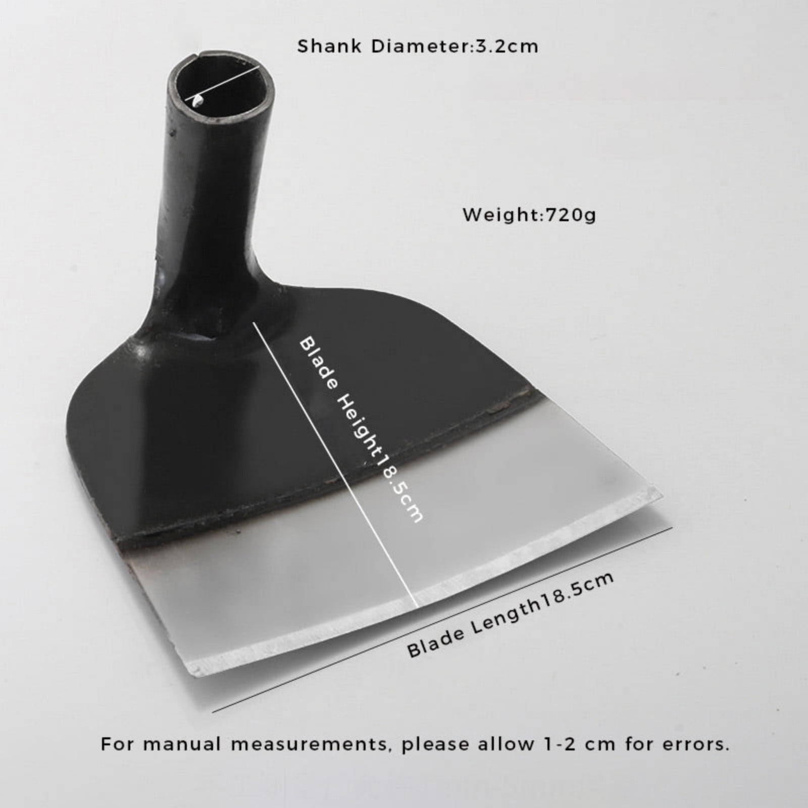 HAJAGP 7.3in Heavy Duty Steel Weeding Hoe Head, Handheld Stainless ...