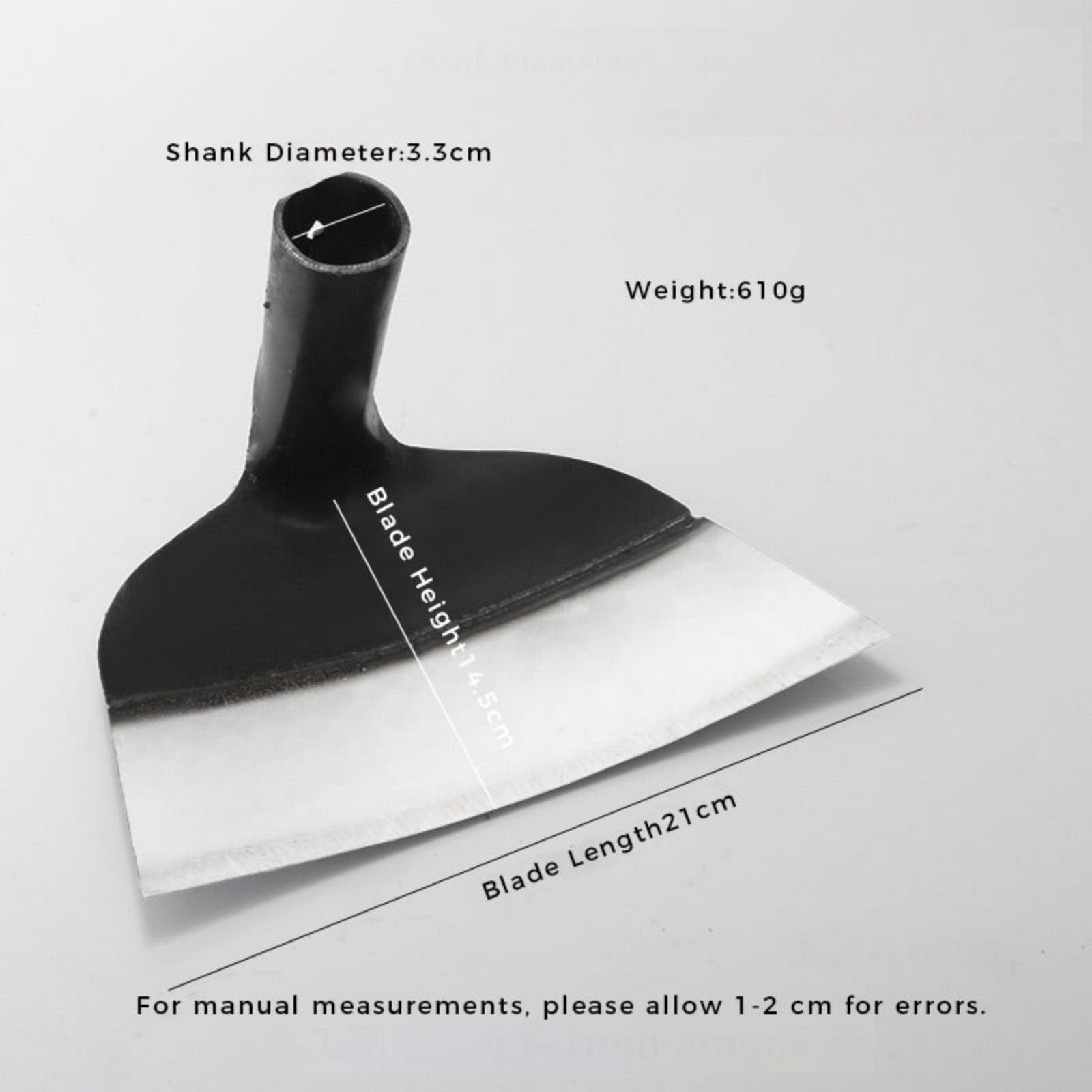 HAJAGP 8.3in Heavy Duty Steel Weeding Hoe Head, Handheld Stainless ...