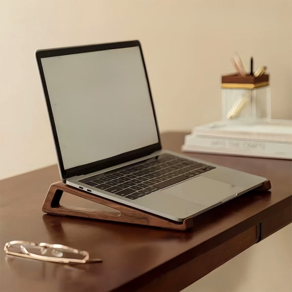 HAJAGP Solid Wood Laptop Stand for Desk, Heat Dissipation Suspended ...