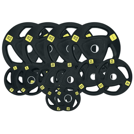HAJEX 2" Rubber Bumper Weight Plates 319Lb, Set - Walmart.com
