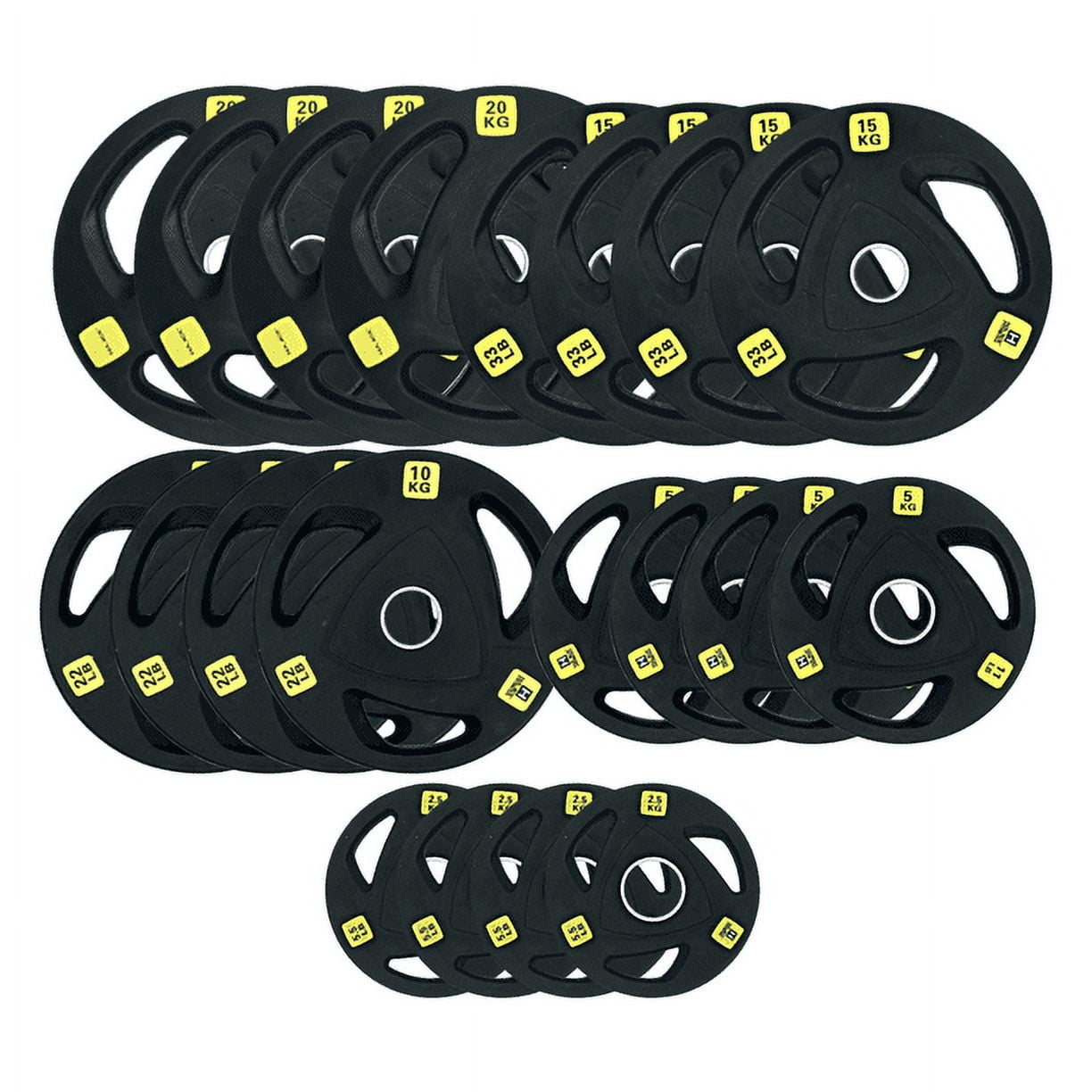 HAJEX 2" Rubber Bumper Weight Plates 462Lb, Set - Walmart.com