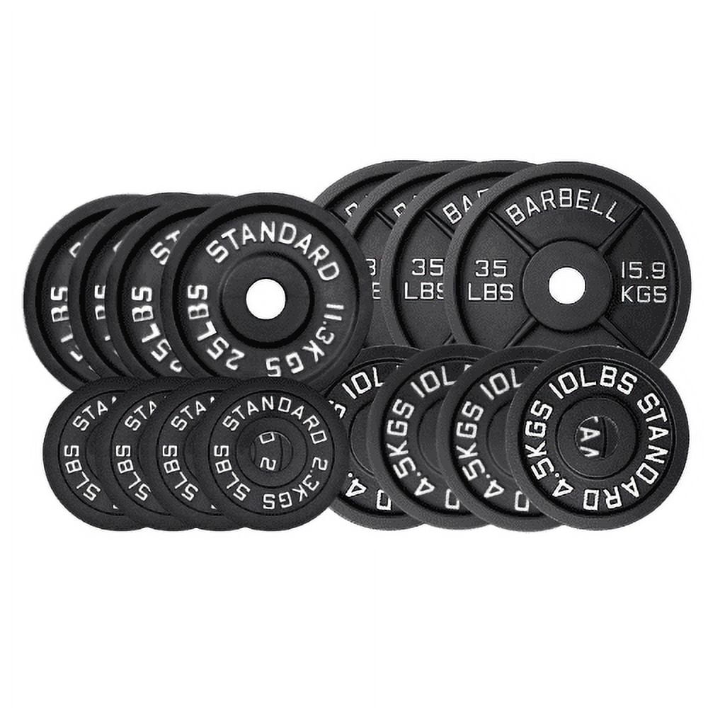 HAJEX Cast Iron Olympic Weight Plate (2-inch), 340Lb Set - Walmart.com