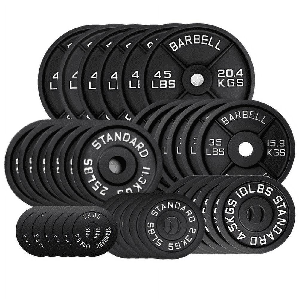 HAJEX Cast Iron Olympic Weight Plate (2-inch), 735Lb Set - Walmart.com