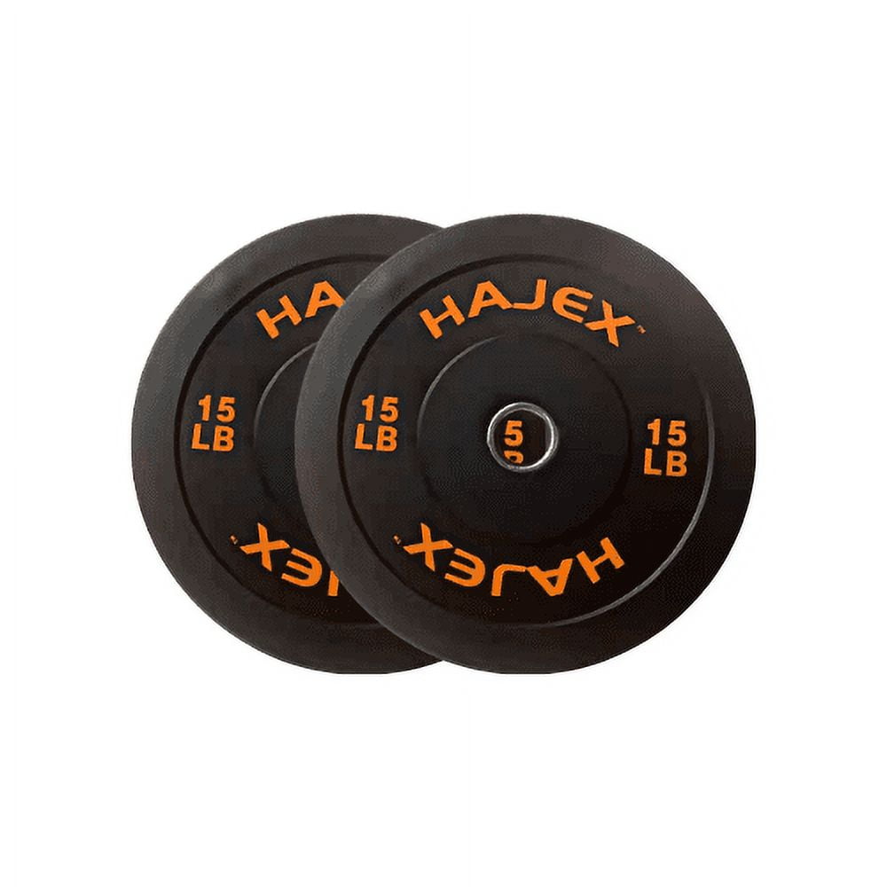 HAJEX Olympic Bumper Weight Plates 15 lb, Pair - Walmart.com