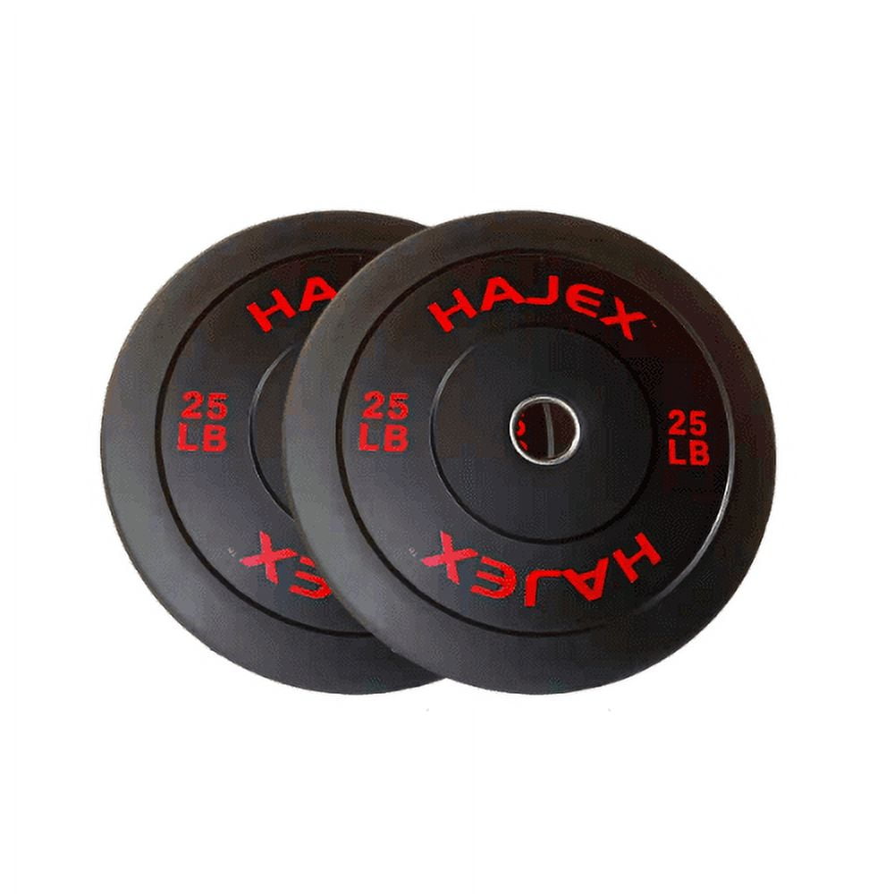 HAJEX Olympic Bumper Weight Plates 25 lb, Pair - Walmart.com