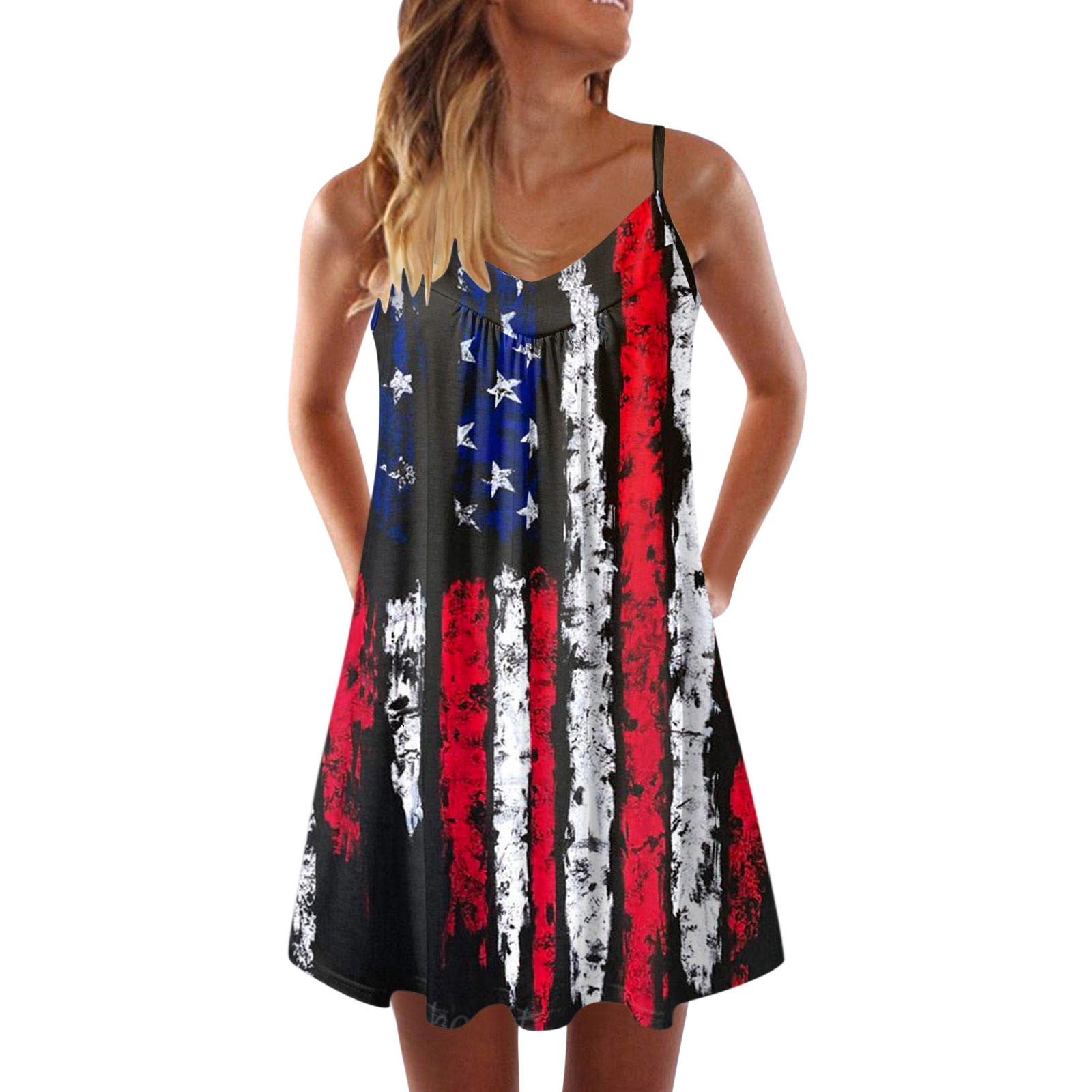 Hajgjp Casual Summer Dresses For Women 2024 Independence Day For Women