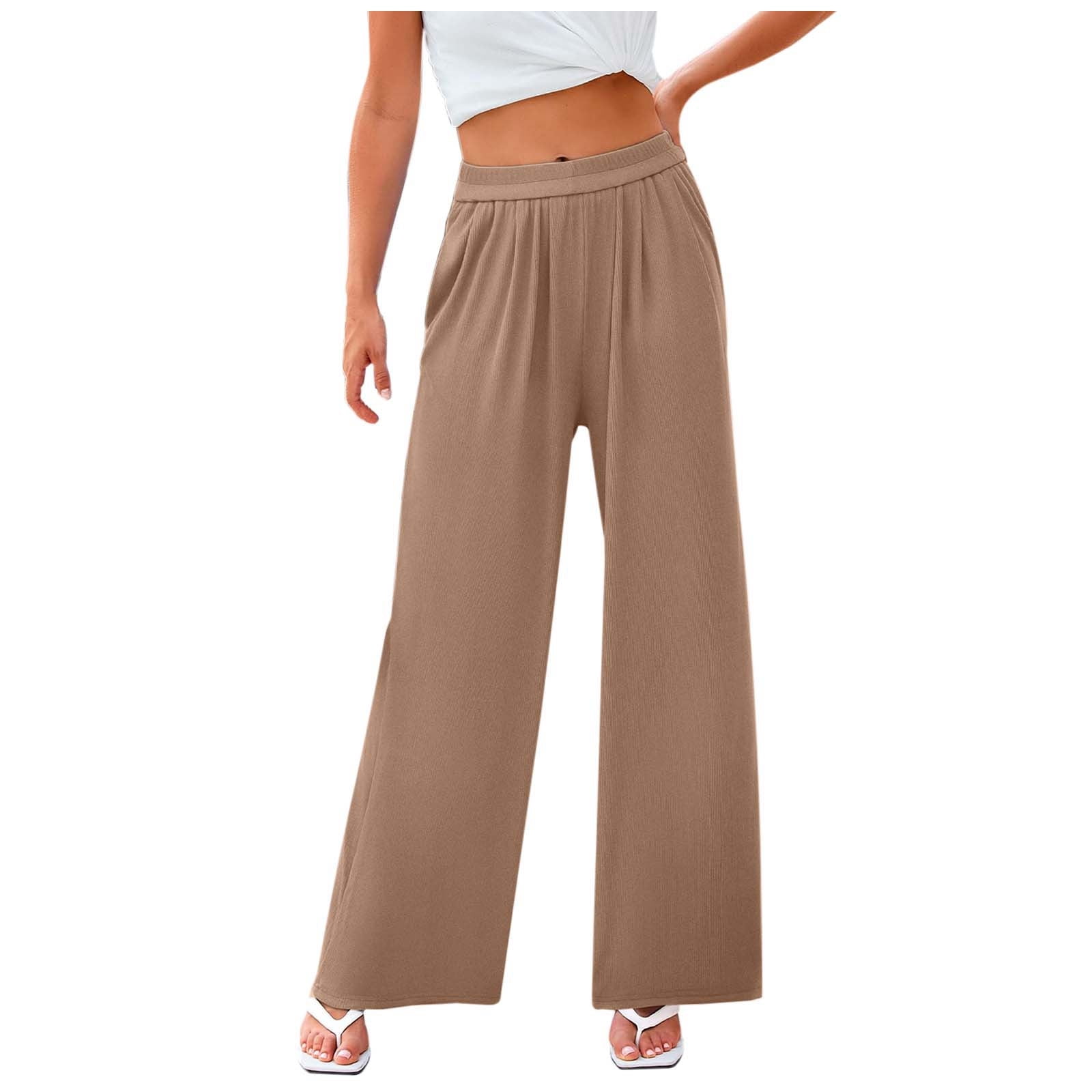 Hajgjp Spring Pants For Women 2024 Womens Loose Comfy Straight Leg Pants With Pocket