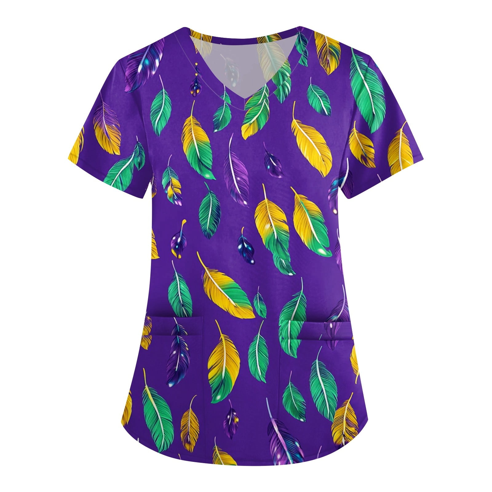 HAJWOH Carnival's Day Scrubs Women Party Short Sleeve Nurse Uniforms ...
