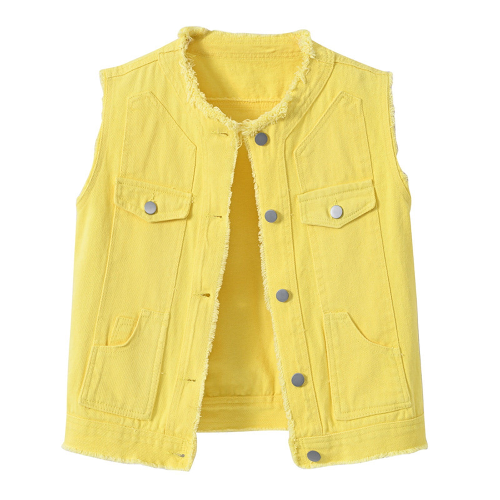 HAJWOH Denim Vest Top for Women 2025 Trendy Sleeveless Jean Jacket ...
