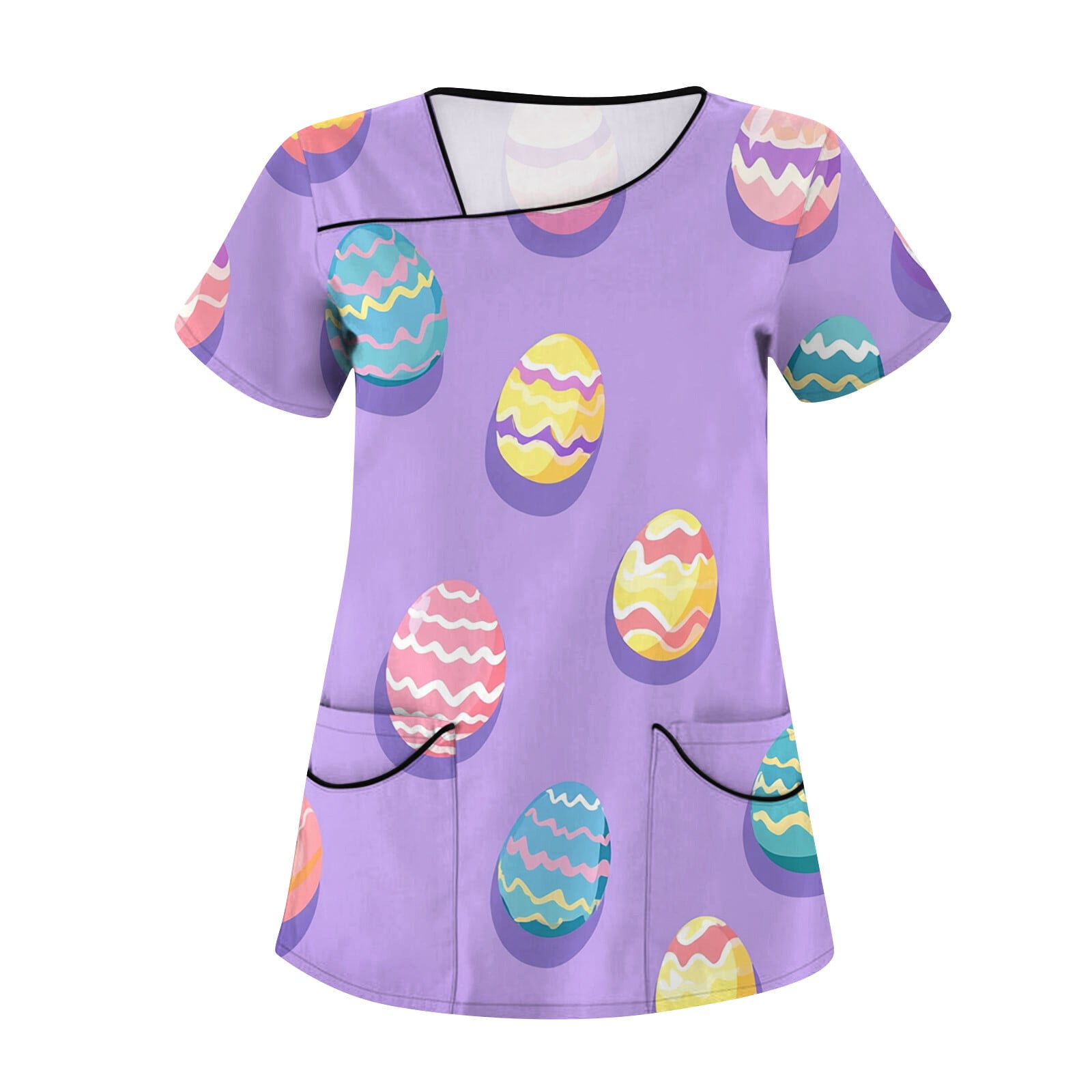 HAJWOH Easter Scurb Womens Plus Size Funny Cartoon Bunny Print Nursing ...