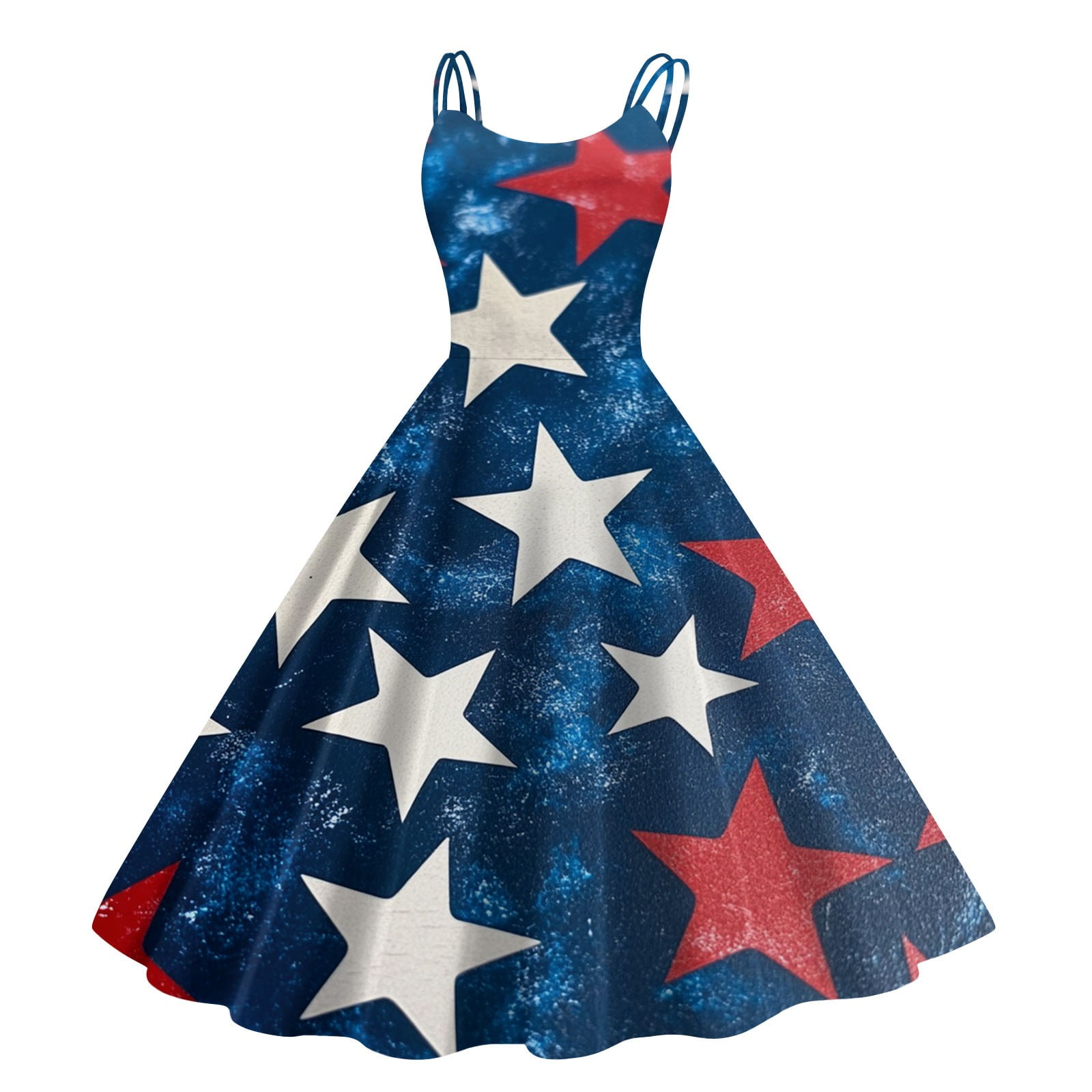 HAJWOH Fourth Of July Dresses for Women Festival Spaghetti Strap Beach ...