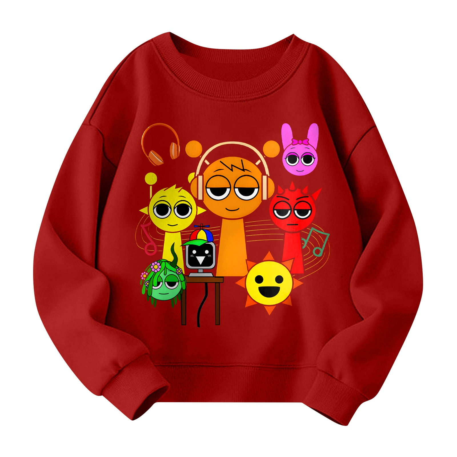 HAJWOH Girls Sprunki Sweater Long Sleeve Sprunki Sweatshirt Cute ...