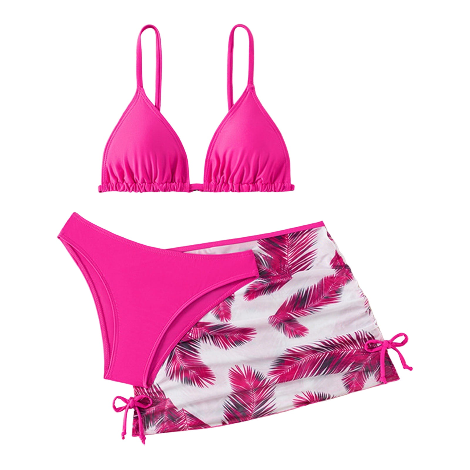 HAJWOH Girls Swimsuit Three Piece Hawaii Bikini Swimwear Sport Bathing ...