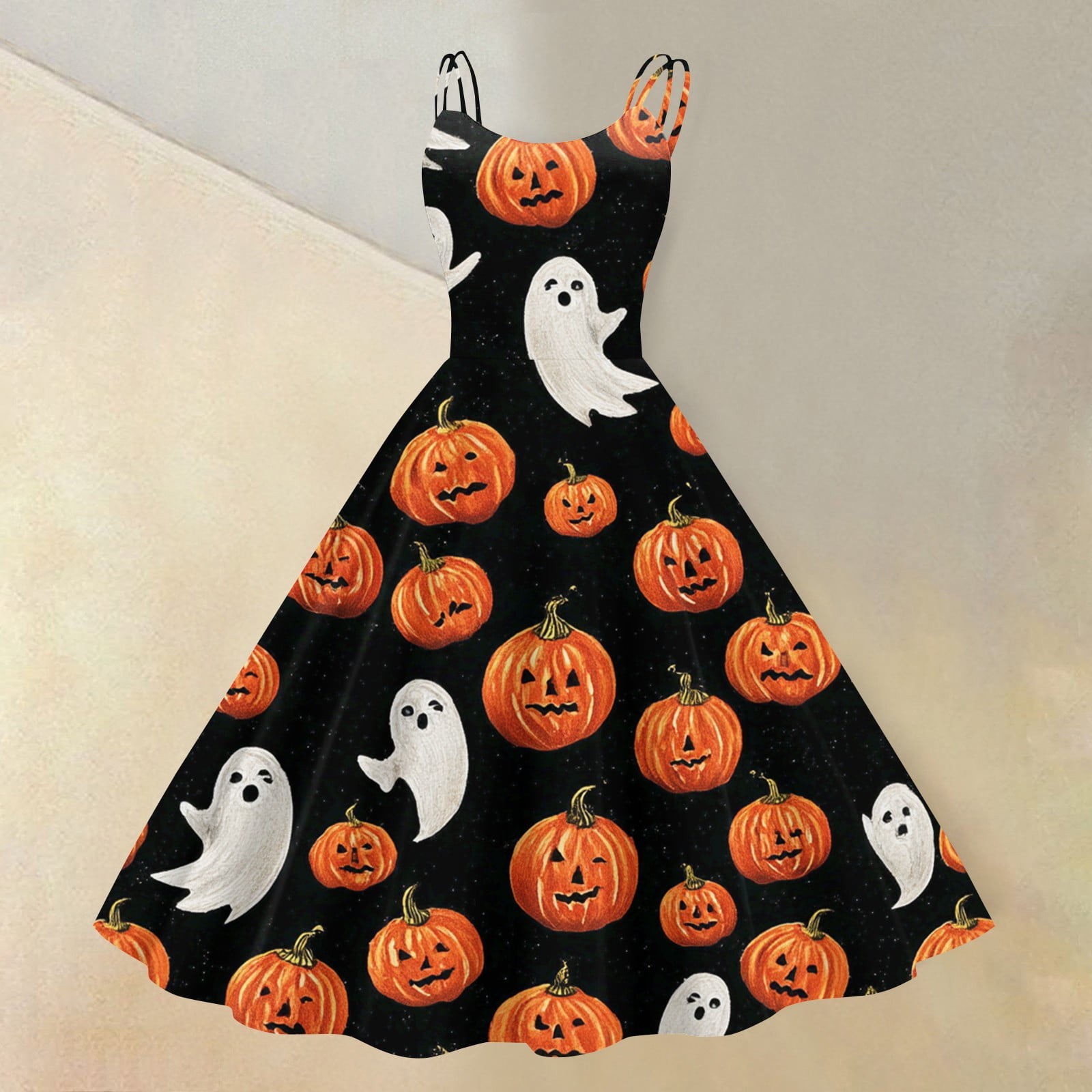 HAJWOH Halloween Dress for Women Horror Pumpkin Bat Ghost Spider Witch ...