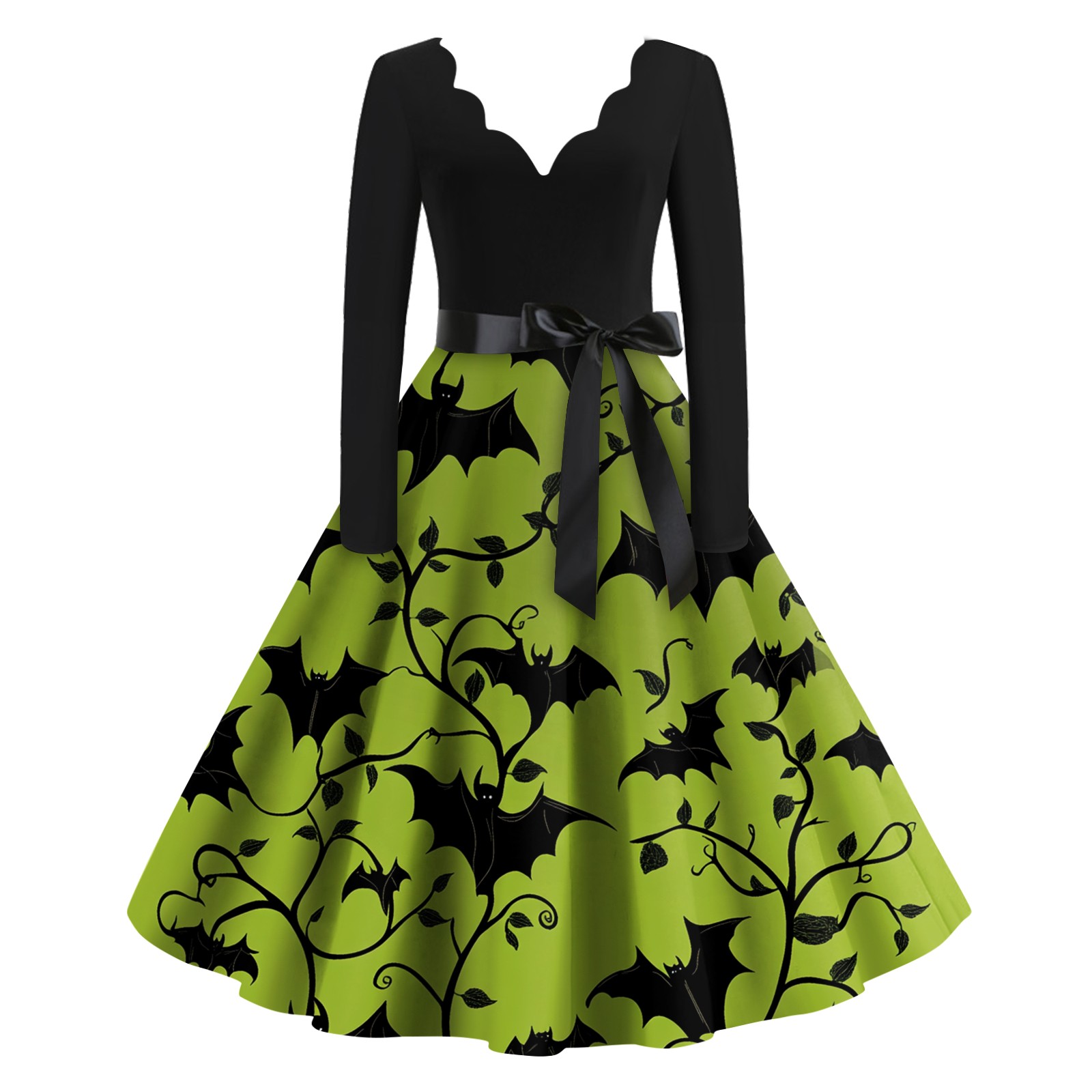 HAJWOH Halloween Dresses for Women Horror Pumpkin Bat Ghost Spider ...