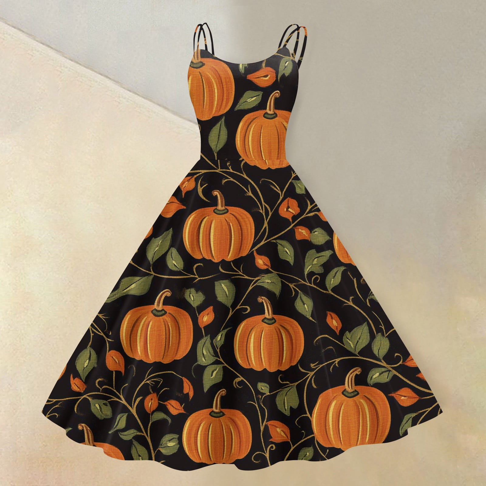 HAJWOH Halloween Dresses for Women Horror Pumpkin Bat Ghost Spider ...