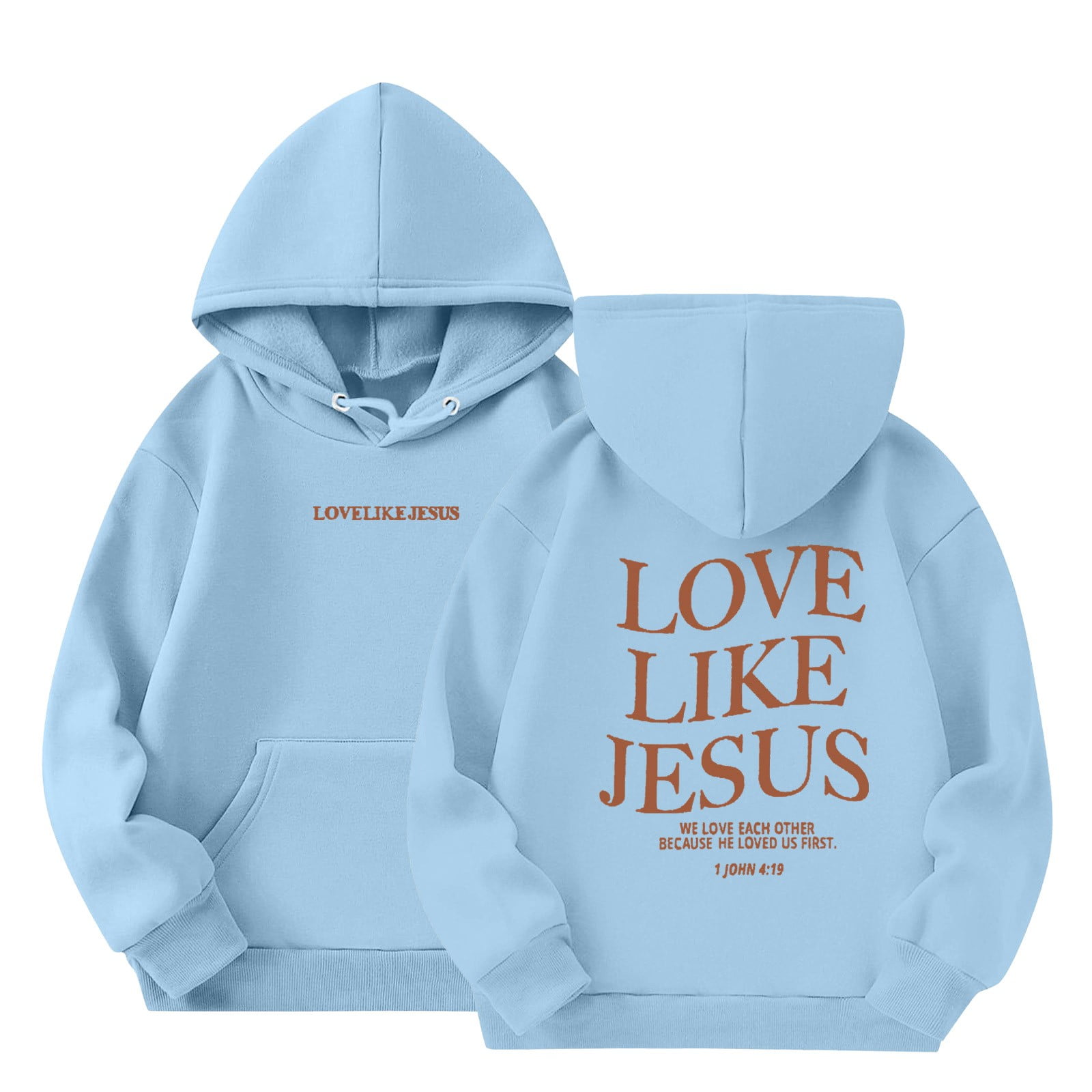 Hajwoh Jesus Hoodies For Girls Oversized Long Sleeve Christian