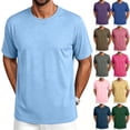 HAJWOH Mens Crewneck T Shirts Quick Dry Relaxed Plain Soft Basic Tees ...