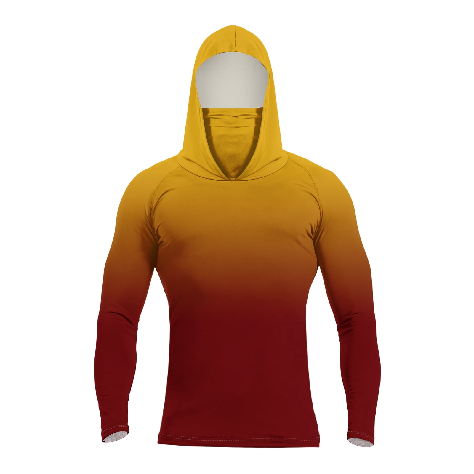 HAJWOH Mens UPF 50+ Sun Protection Hoodie with Mask Lightweight Long ...
