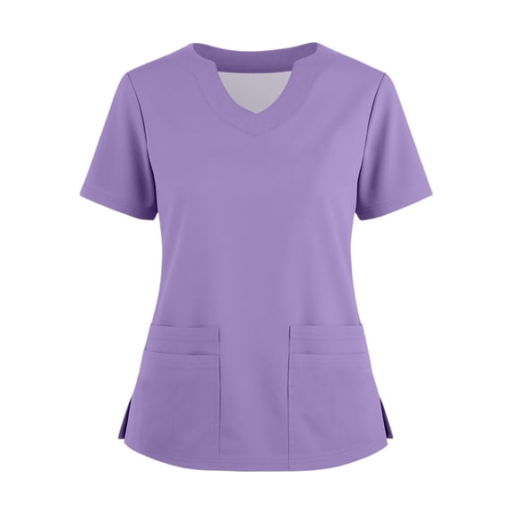 HAJWOH Scrubs for Women Vneck Medical Scrubs Short Sleeve Stretch Nurse ...