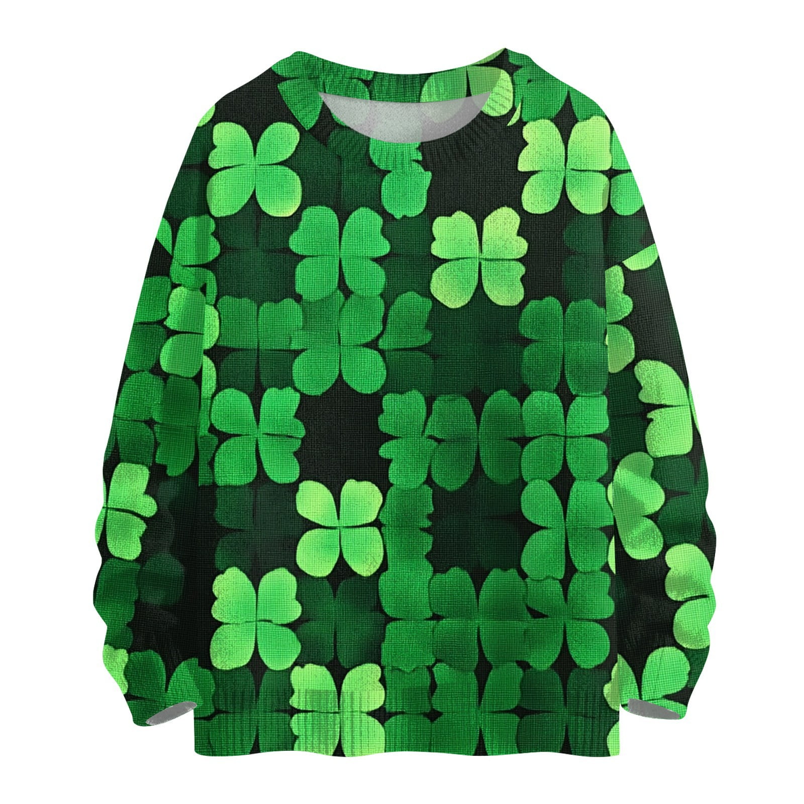 HAJWOH St. Patrick's Day Sweatshirt for Women Long Sleeve 3D Lucky ...
