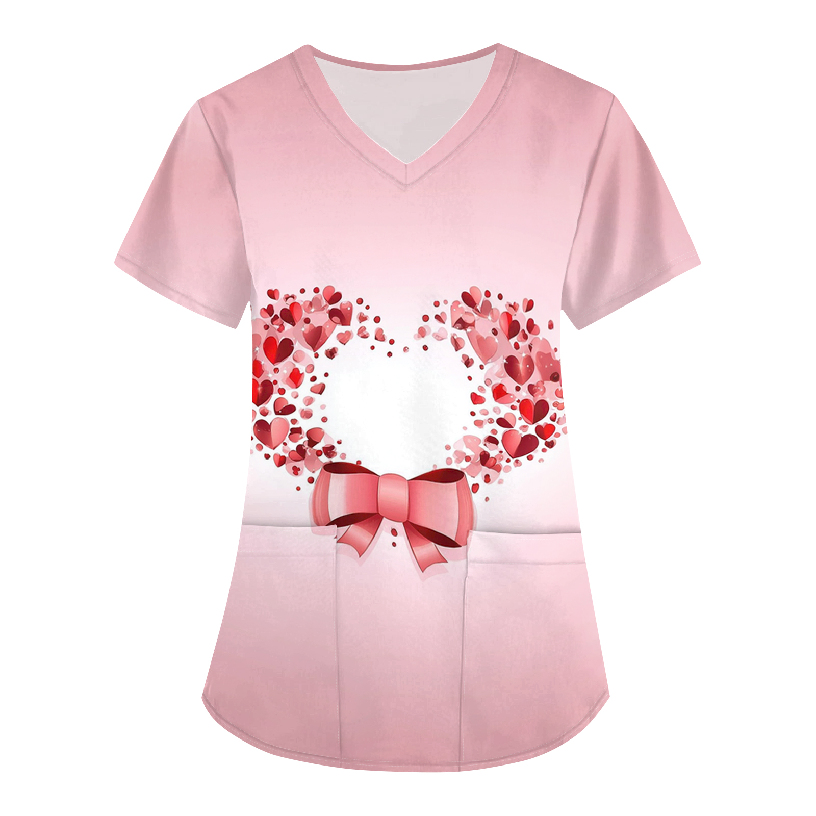 HAJWOH Valentine's Day Scrubs Women 2XL Short Sleeve Nurse Uniforms ...