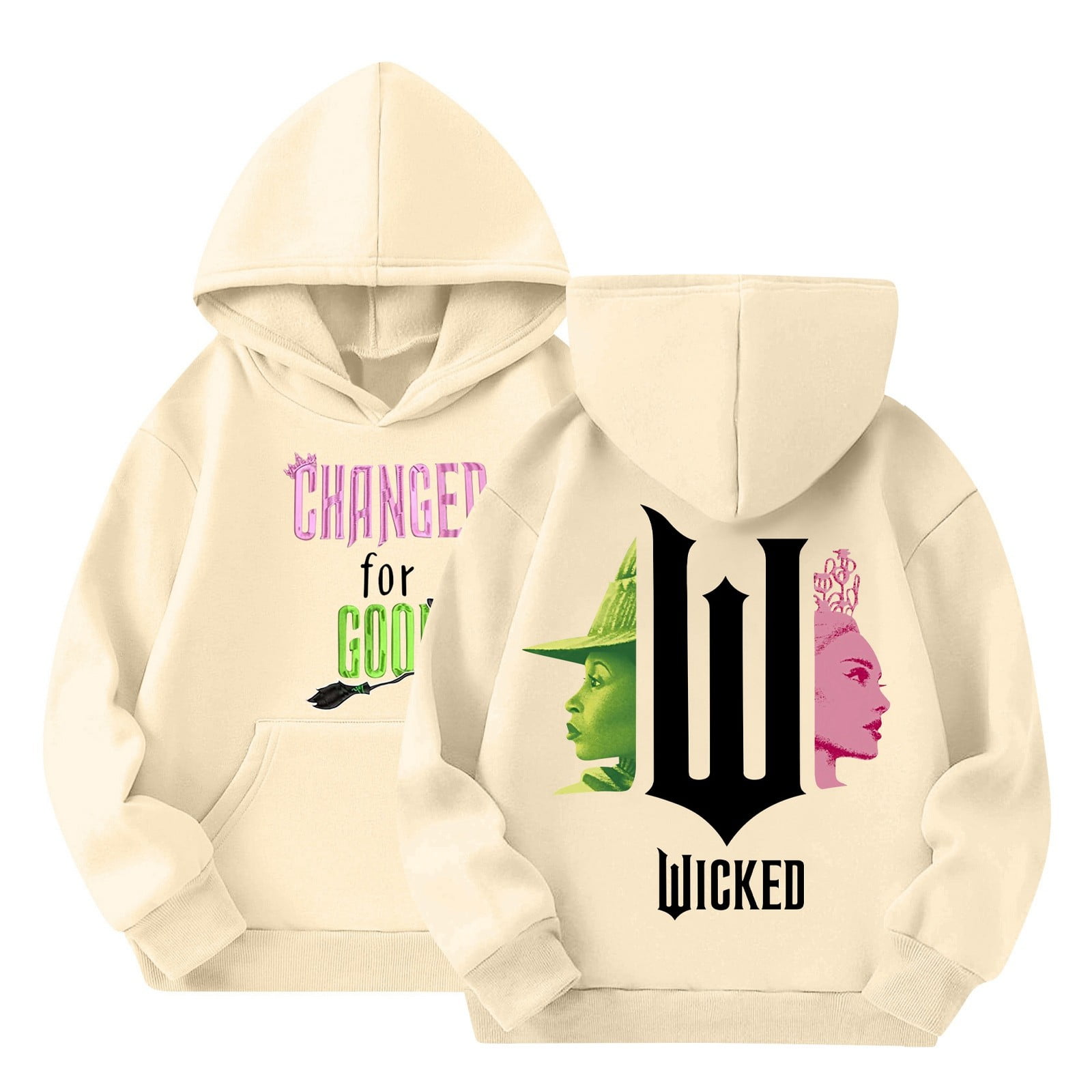 HAJWOH Wicked Hoodie Girls Oversized Long Sleeve Wicked Sweatshirts ...