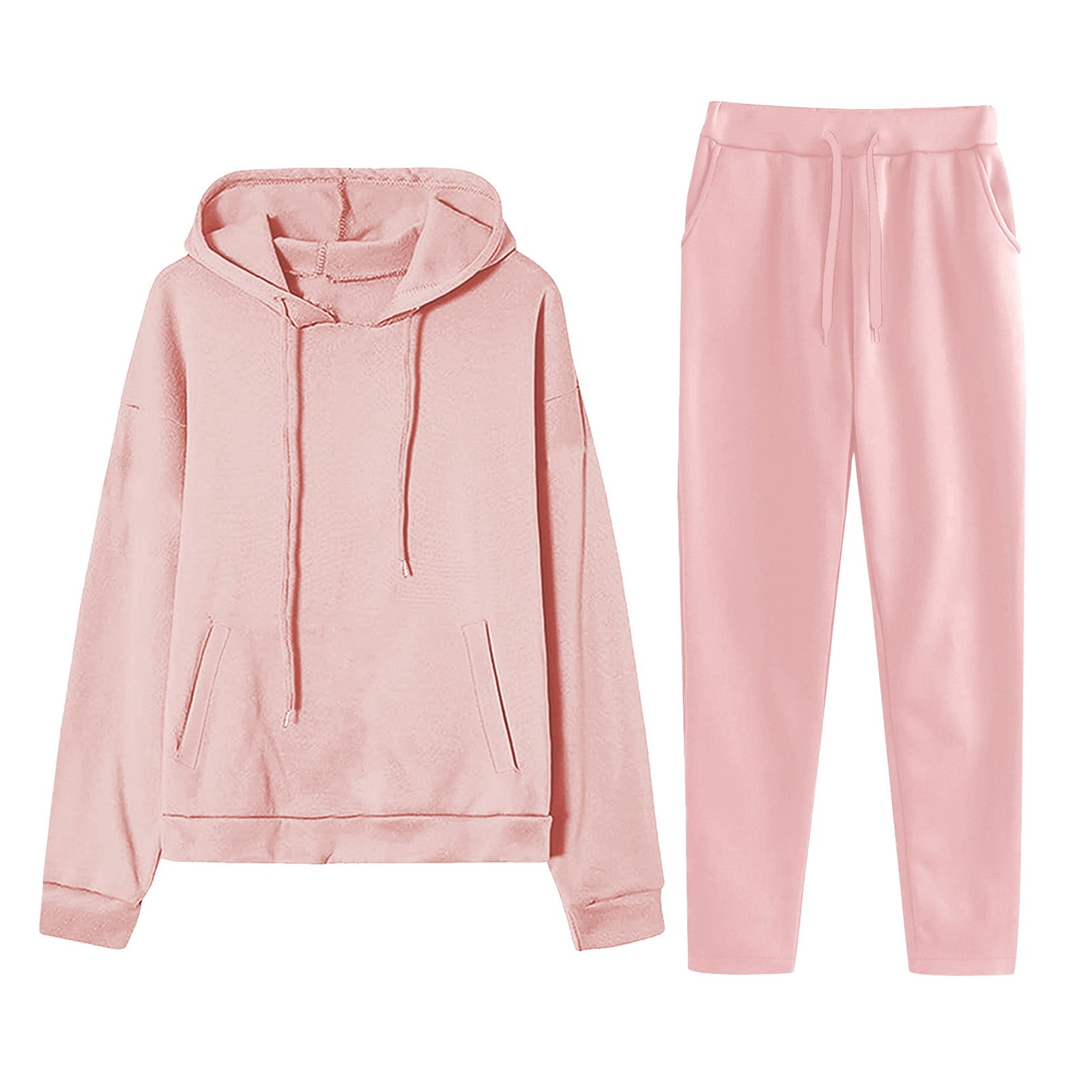HAJWOH Womens 2 Piece Outfits Trendy Lounge Hoodie 2025 Sweatsuit Set ...