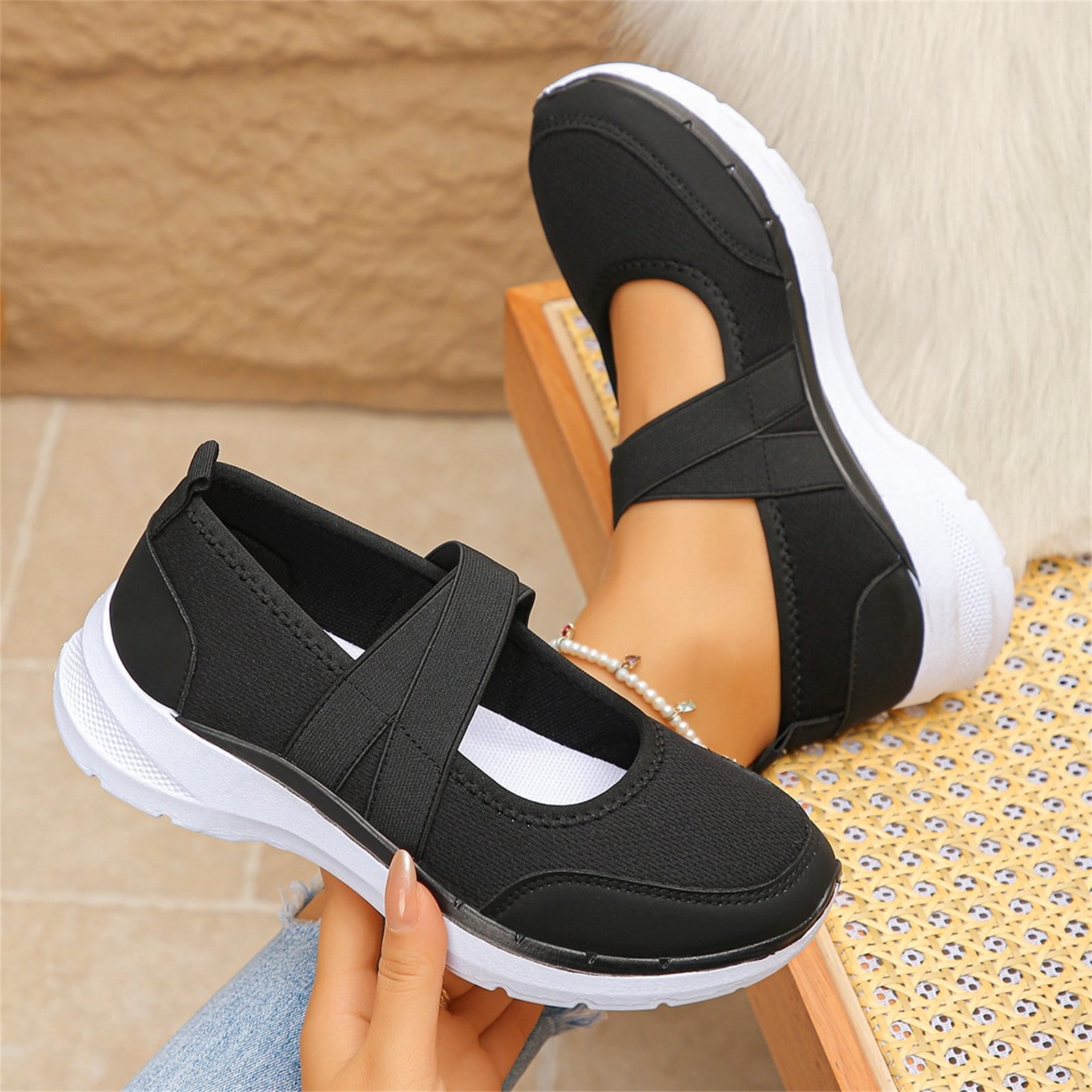 HAJWOH Womens Mary Jane Shoes 2026 Slip on Dressy Ballet Flats Shoes ...