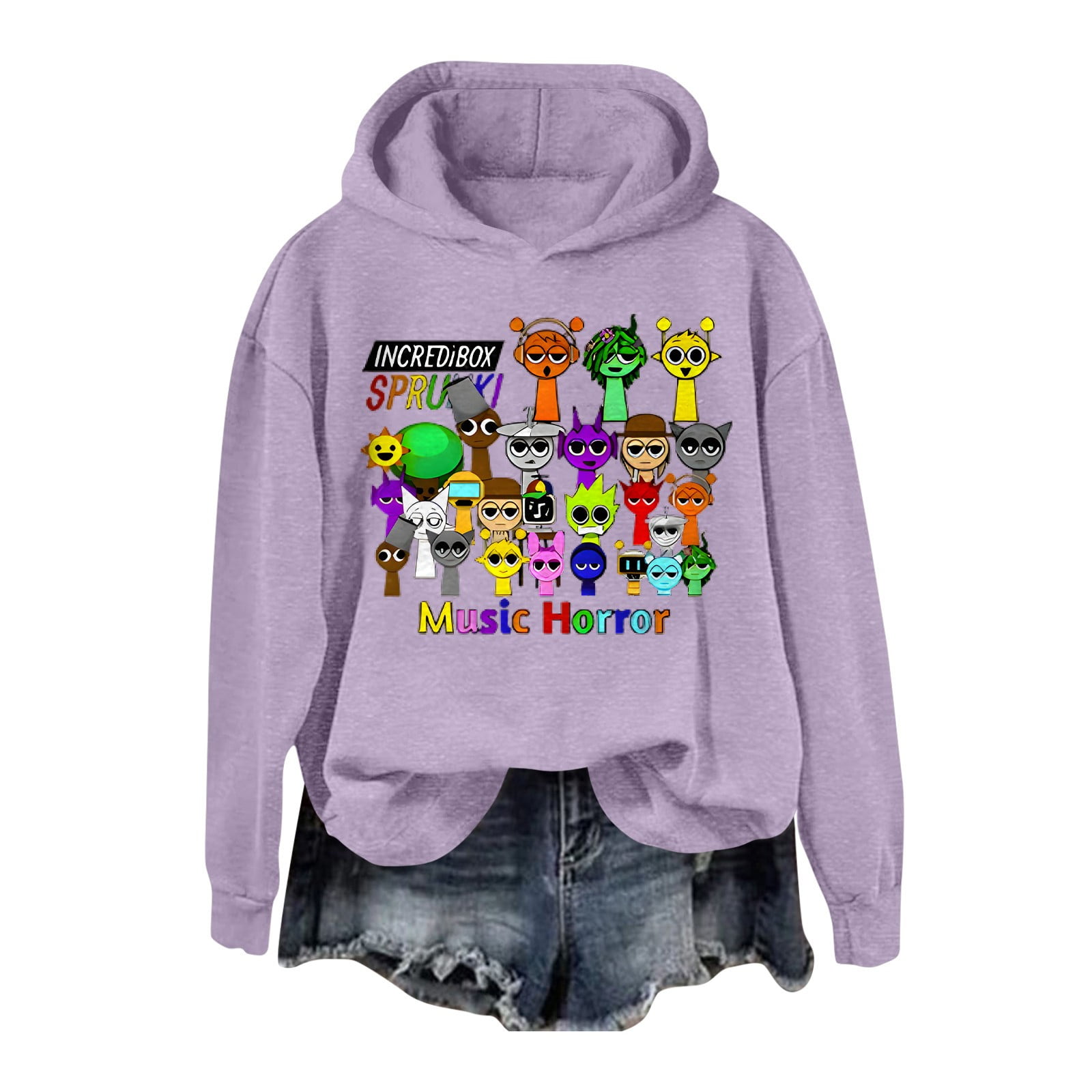 HAJWOH Womens Sprunki Hoodie Long Sleeve Sprunki Clothes Cute Sprunki ...