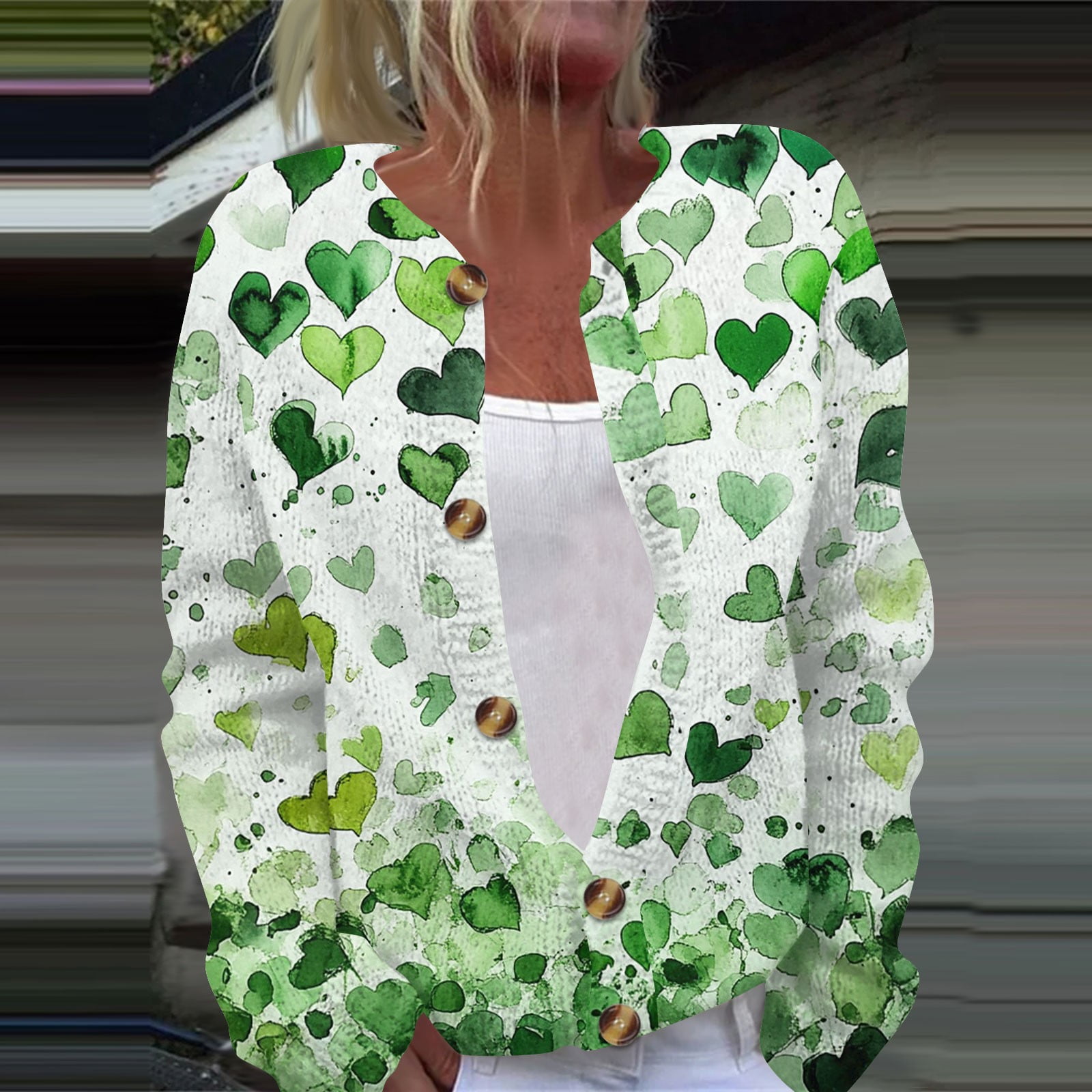 HAJWOH Womens St Patricks Day Cardigan Sweaters Button Down Cardigans ...