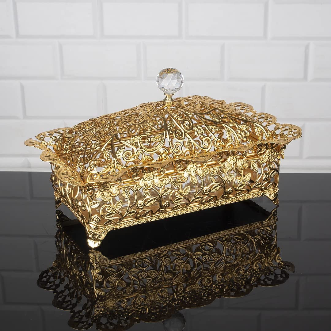 HAKAN Handmade Decorative Candy Dish, Sugar Serving Bowl with Lid ...