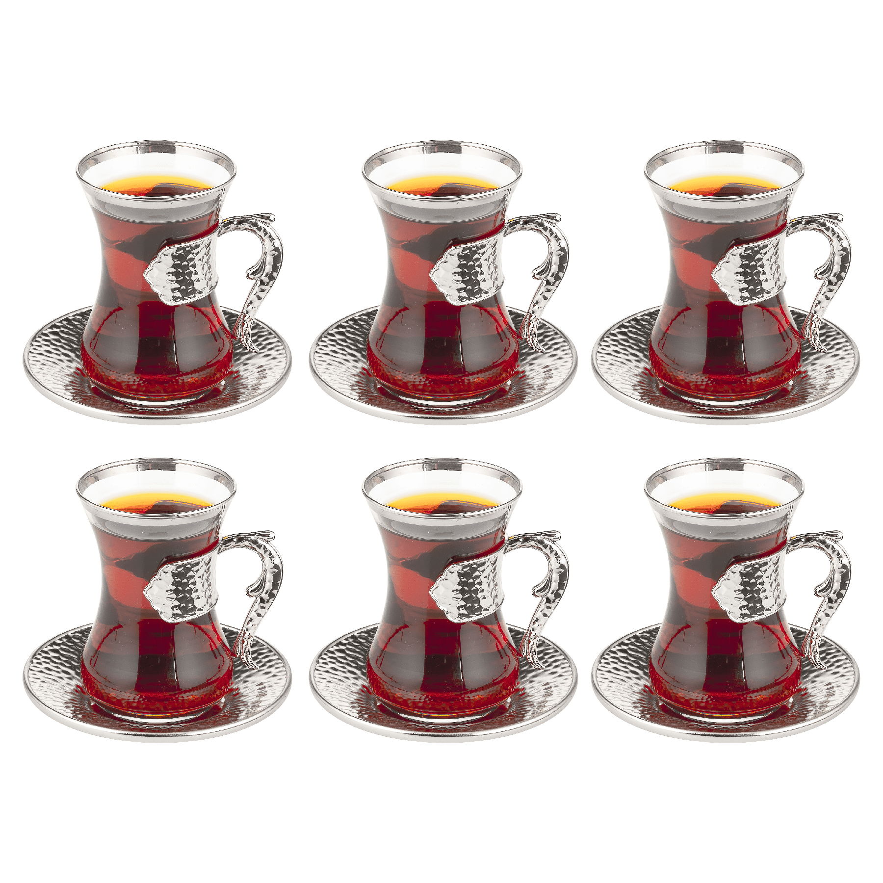 HAKAN Vintage Arabic Tea Glass Mug Set, Fancy Turkish Tea Cup Set ...