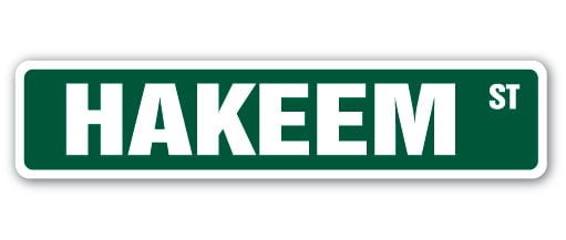 HAKEEM Street Sign Childrens Name Room Sign | Indoor/Outdoor | 30" Wide ...