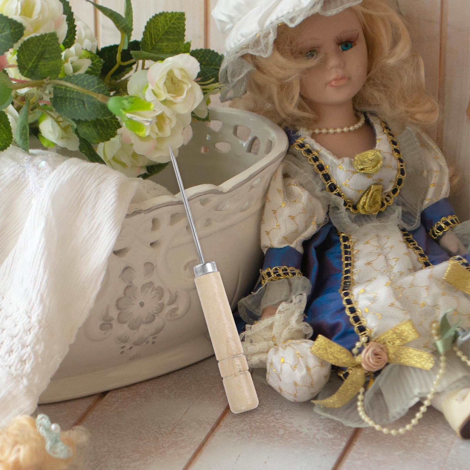 HAKIDZEL 1 Set Metal and Wood Rerooting Tool for Doll Hair Diy Wig ...