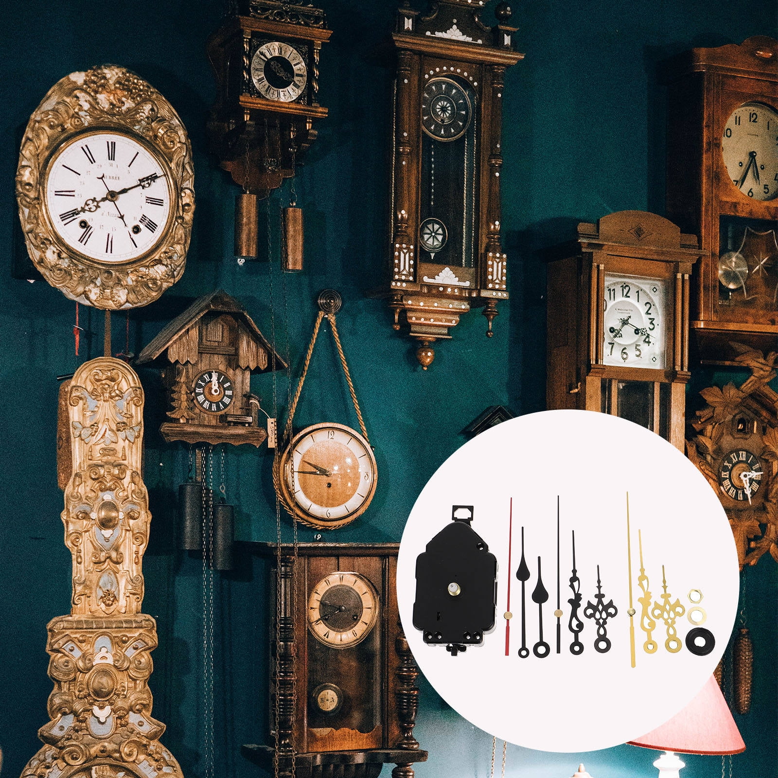 HAKIDZEL 1 Set Quartz Clock Movement Silent Quartz Mechanism Assorted ...