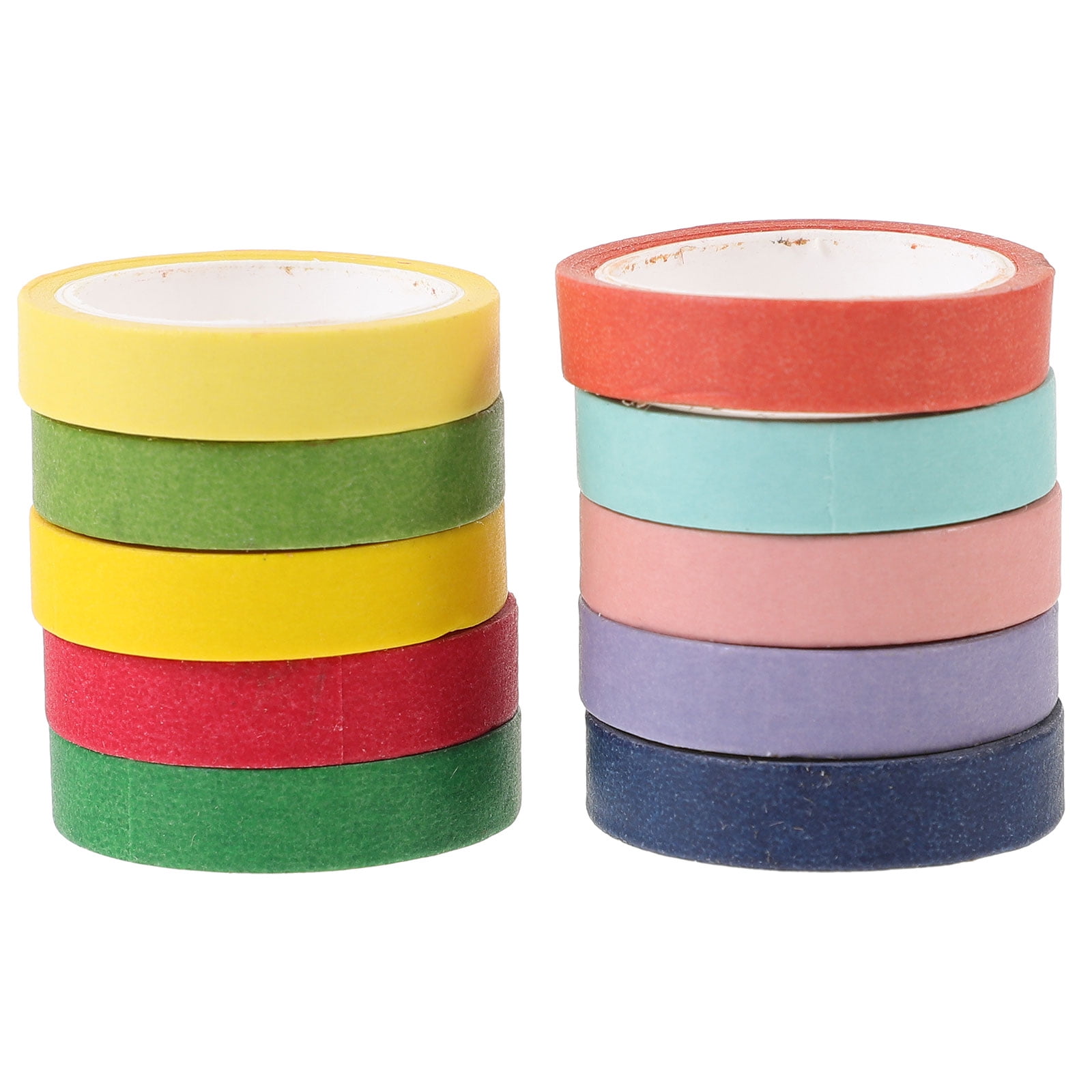 HAKIDZEL Scrapbooking Adhesive Tapes Assorted Color 10 Rolls 1.45X1 ...
