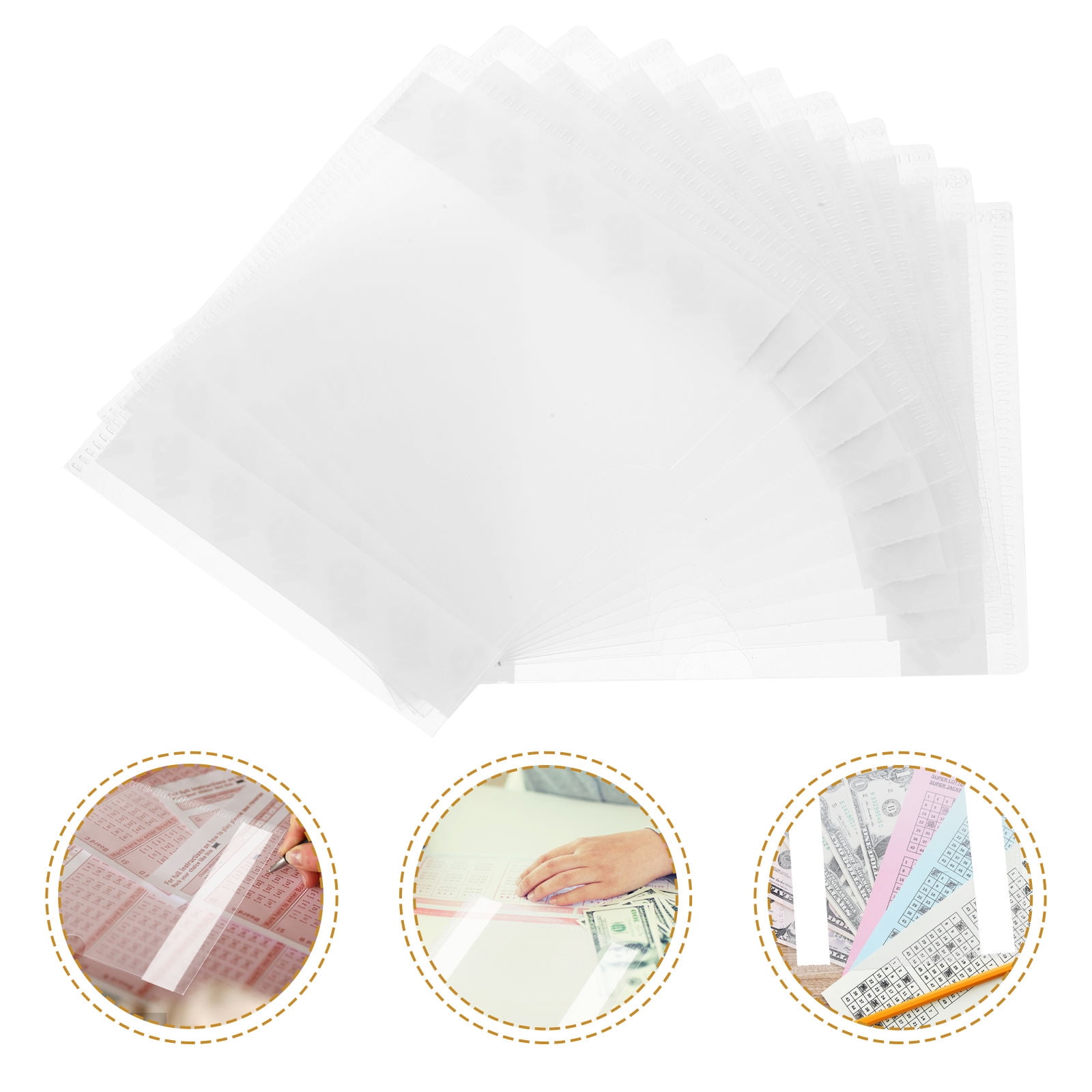 HAKIDZEL 10Pcs Plastic Pouches for Documents Home Office Use ...