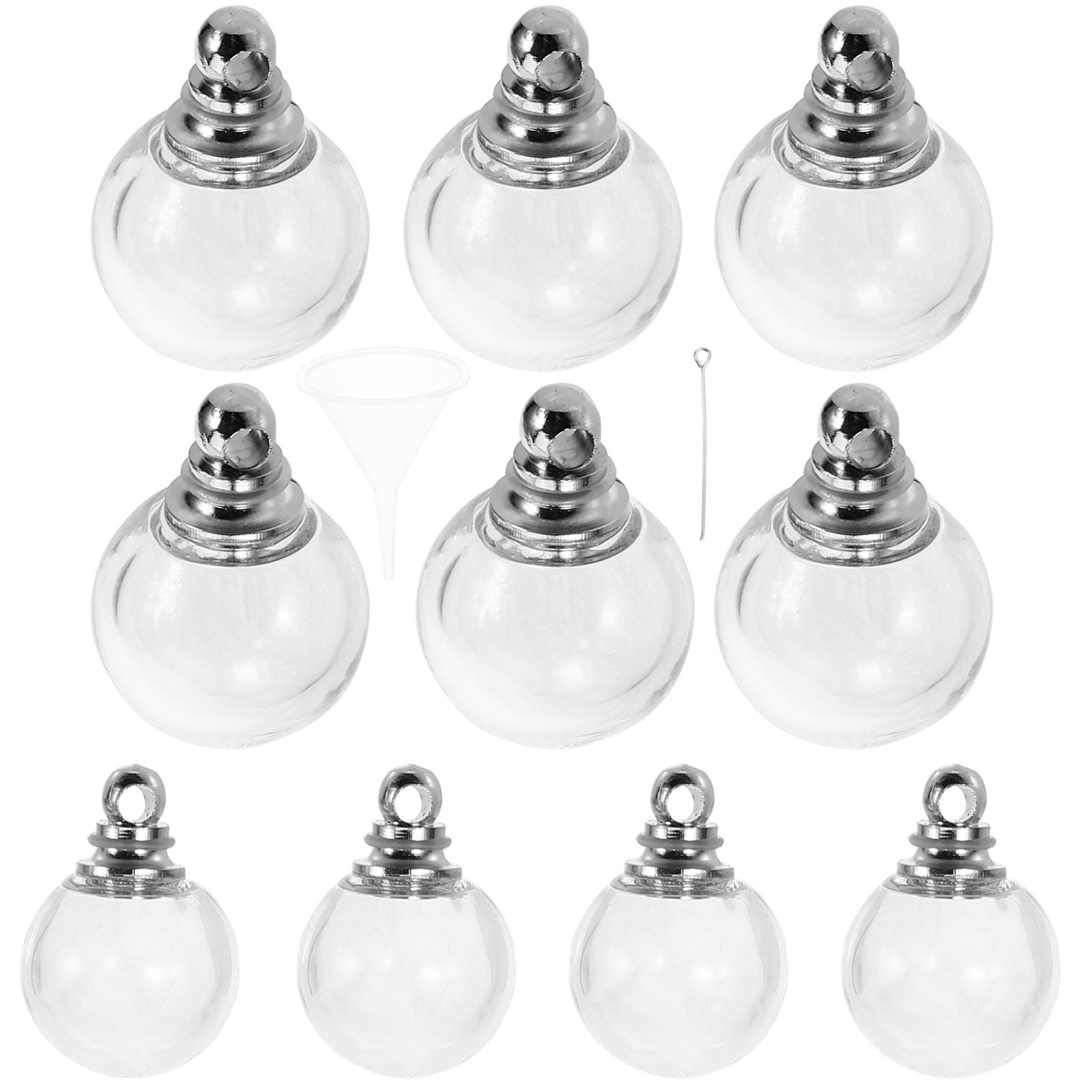 HAKIDZEL 10Set Glass Charms for Jewelry Making with Transparent Sphere ...